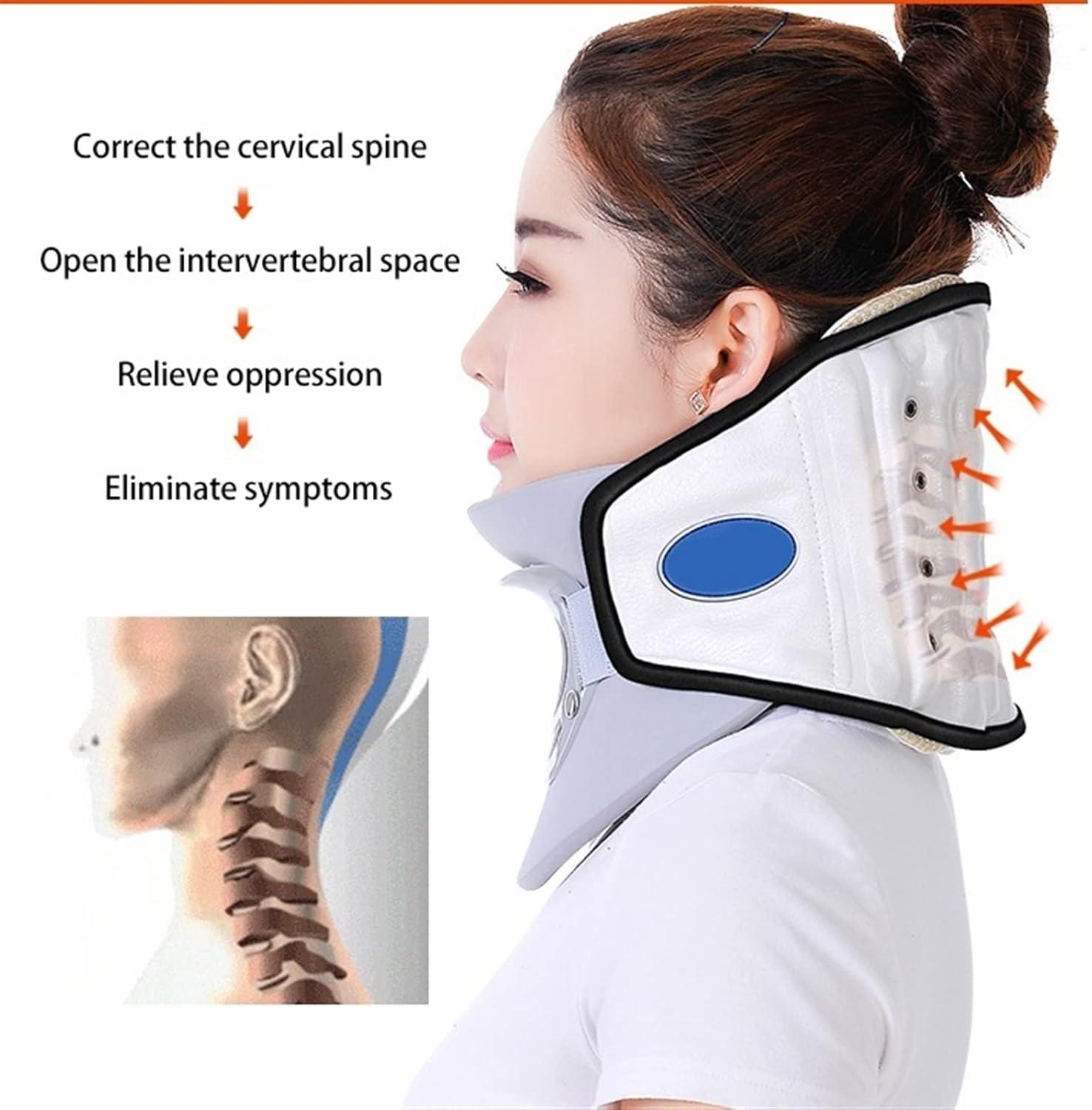 Adjustable Cervical Traction Collar - Inflatable Neck Device for Home Use | Improve Spine ...