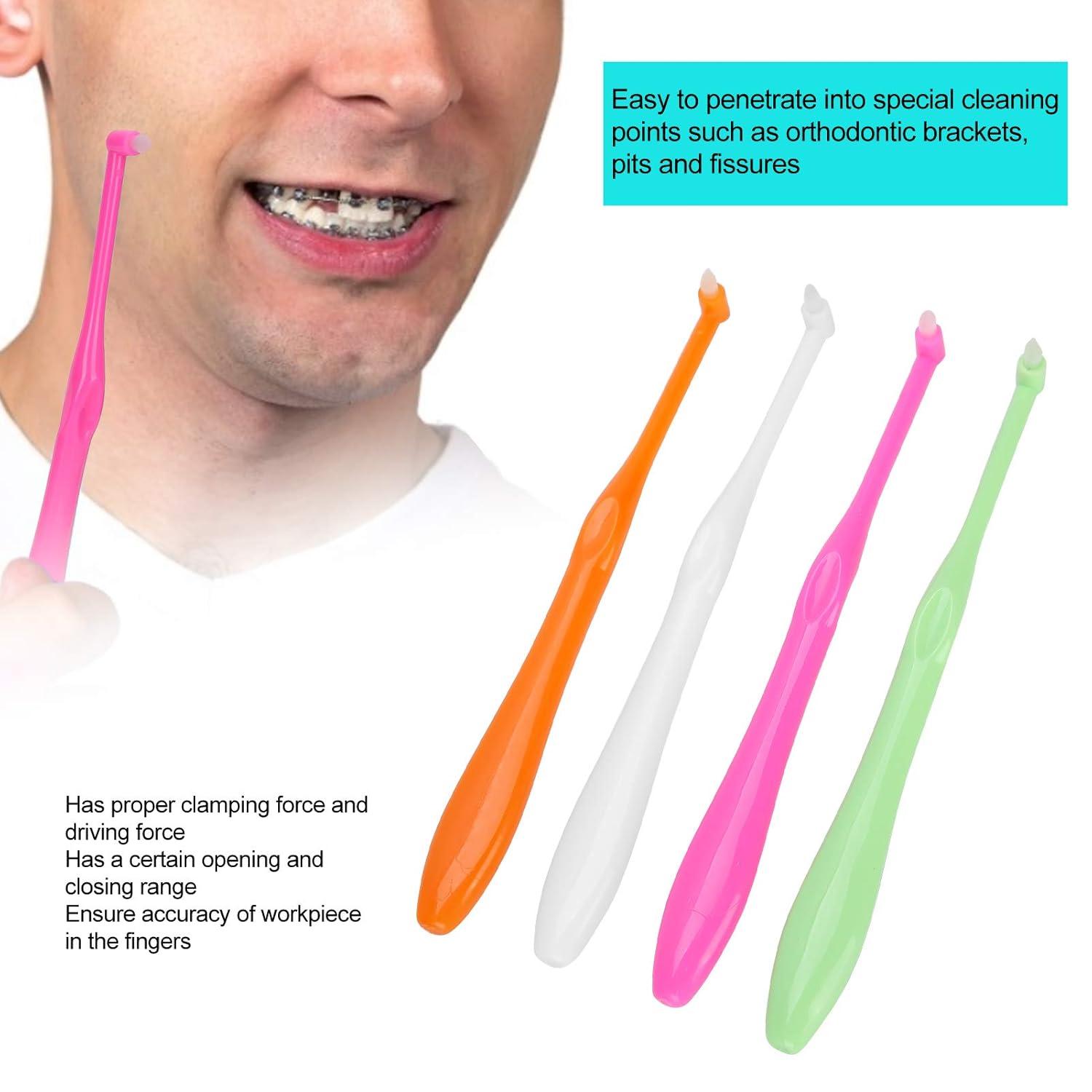 4pcs Soft Tufted Toothbrush Set - Ideal for Orthodontic Care & Dental ...