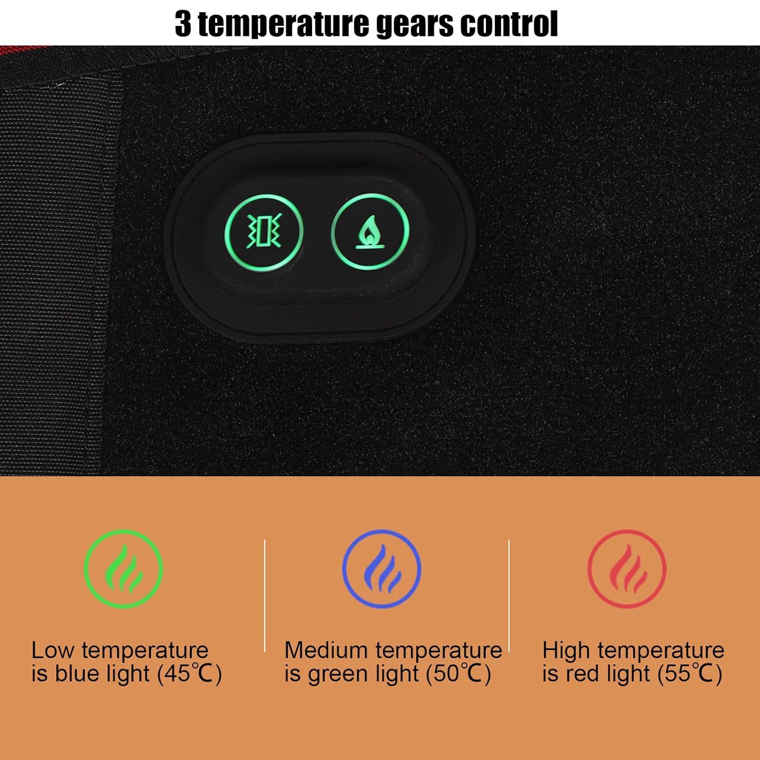 Heating Belt for Back Pain Relief | 3-Temperature Vibration Massage ...