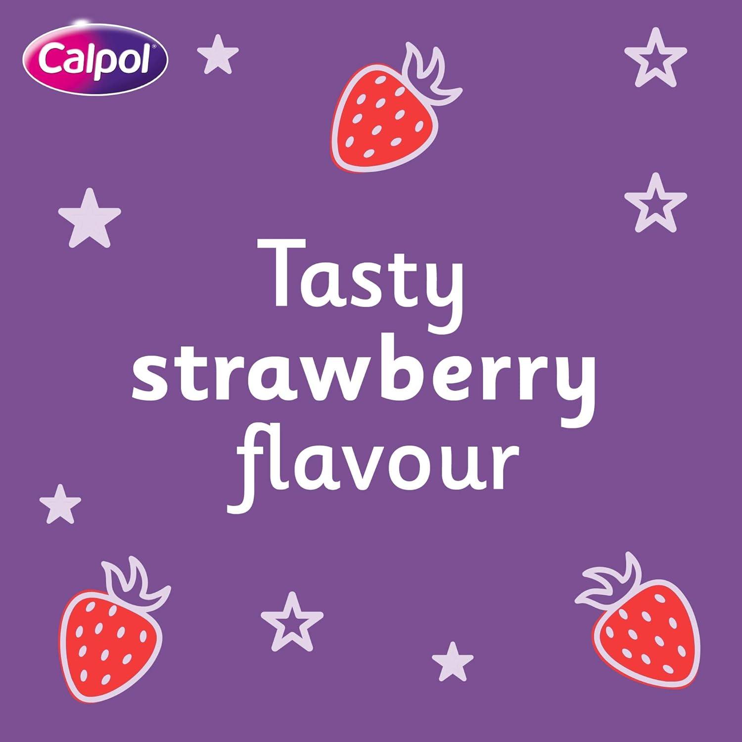 Calpol Infant Oral Suspension Paracetamol Strawberry Flavour Liquid ...