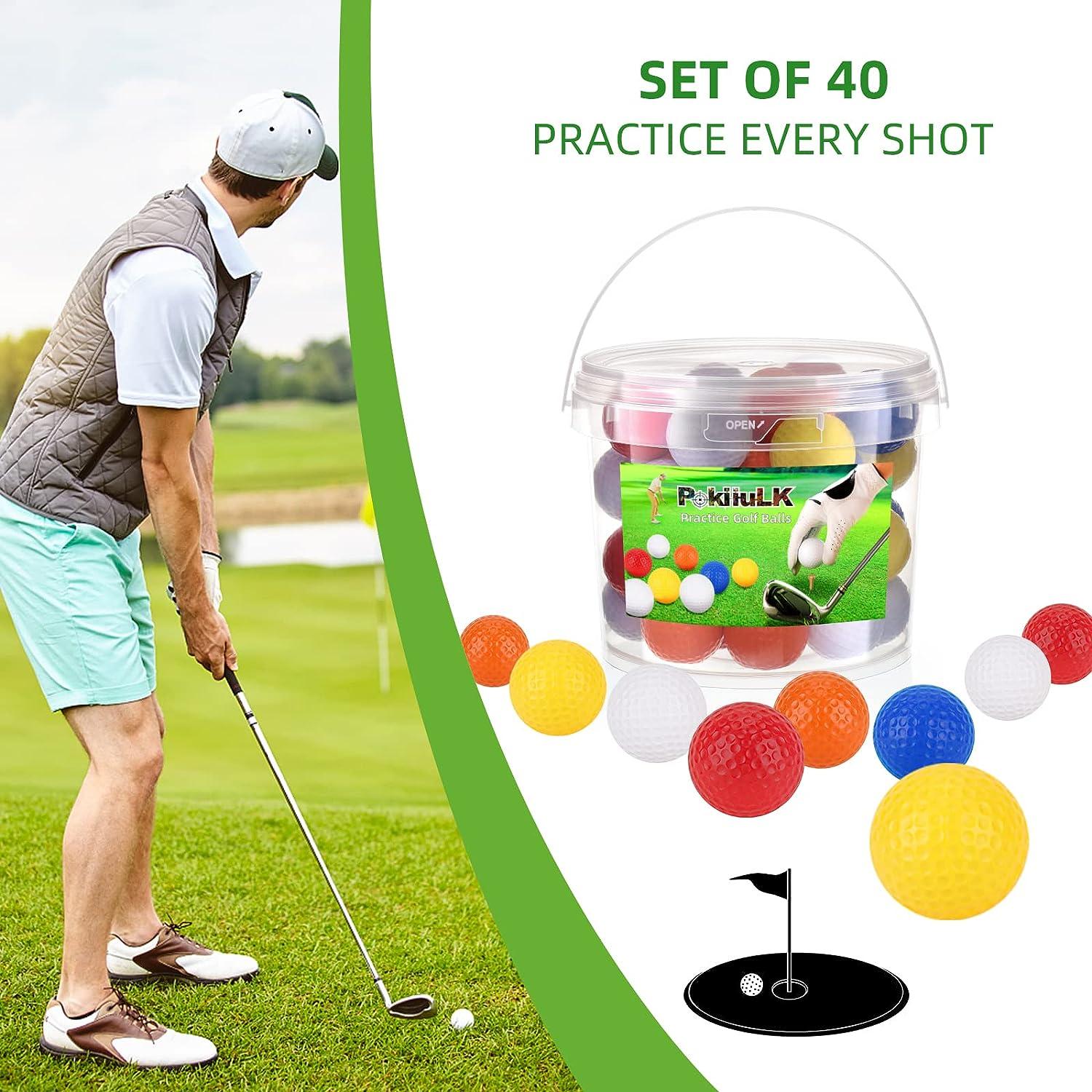 Pokiiulk Foam Golf Practice Balls - 40 Pcs Set for Backyard Training ...