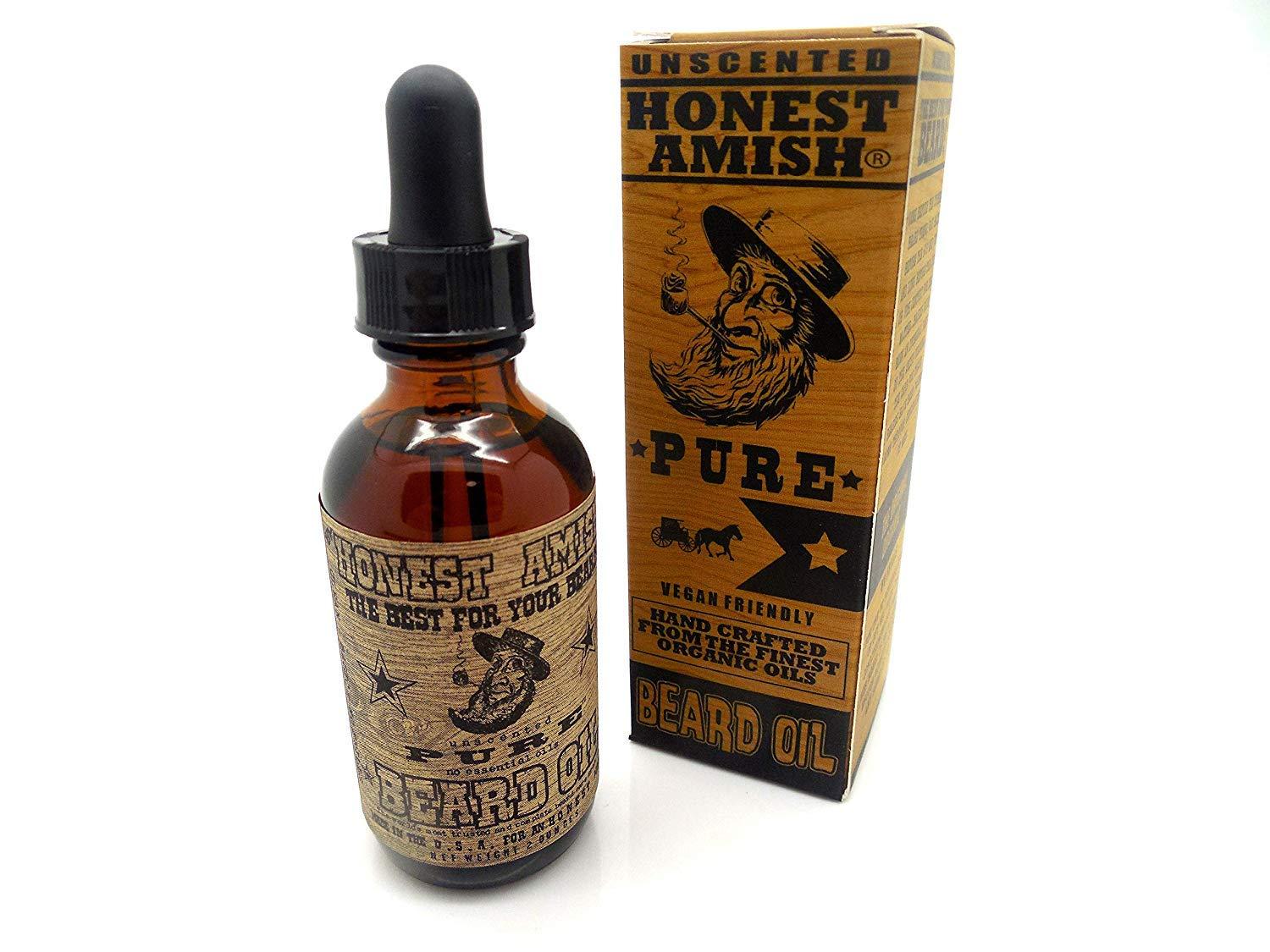 Honest Amish Pure Beard Oil - 2 Ounce - Fragrance Free | Natural Beard ...