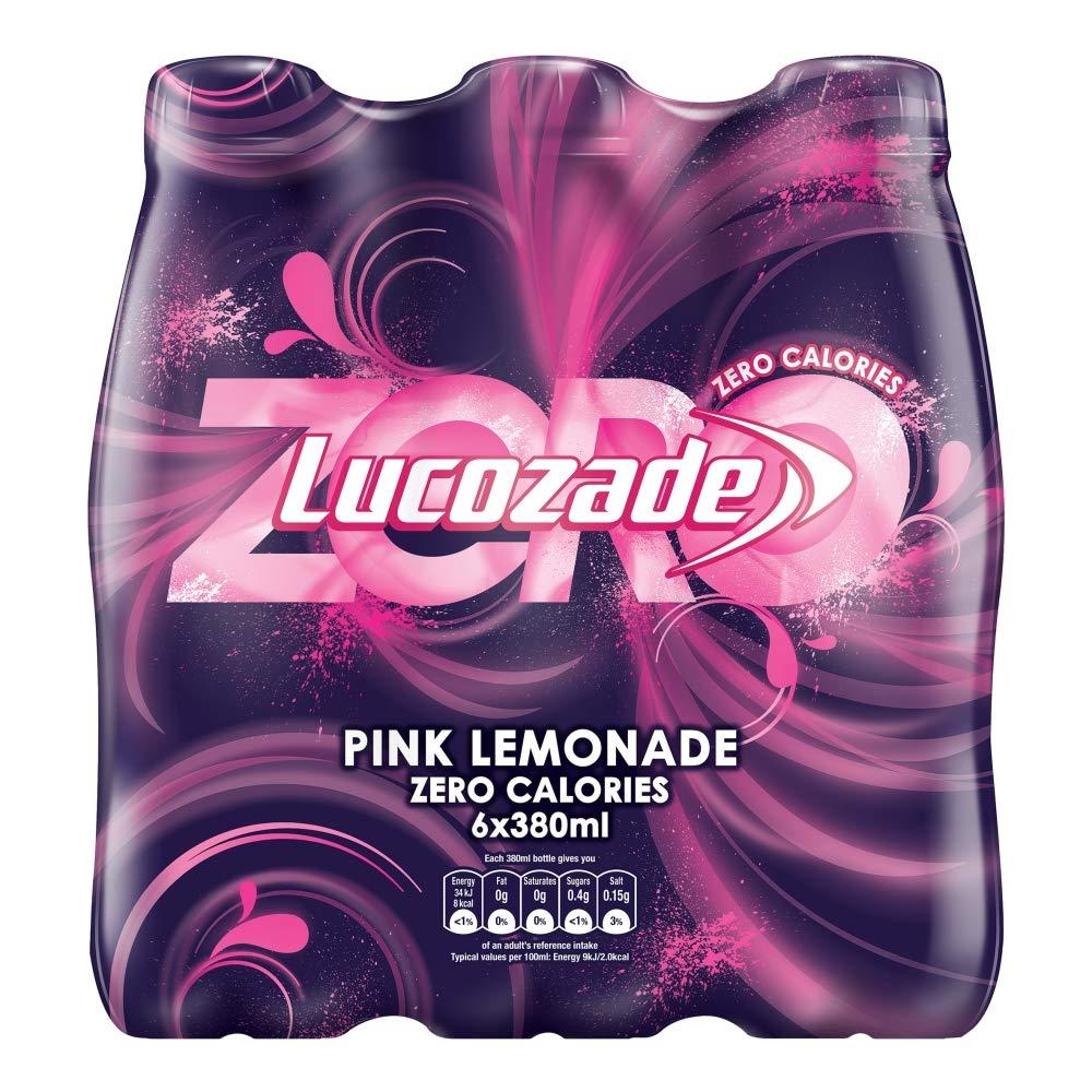 Lucozade Zero Pink Lemonade 6 x 380 ml | Buy Now with Express ...