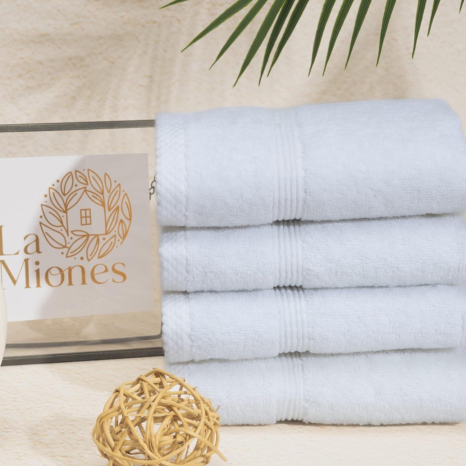 La Miones 100% Turkish Cotton Face Washcloths - Quick Dry Wash Rags for ...
