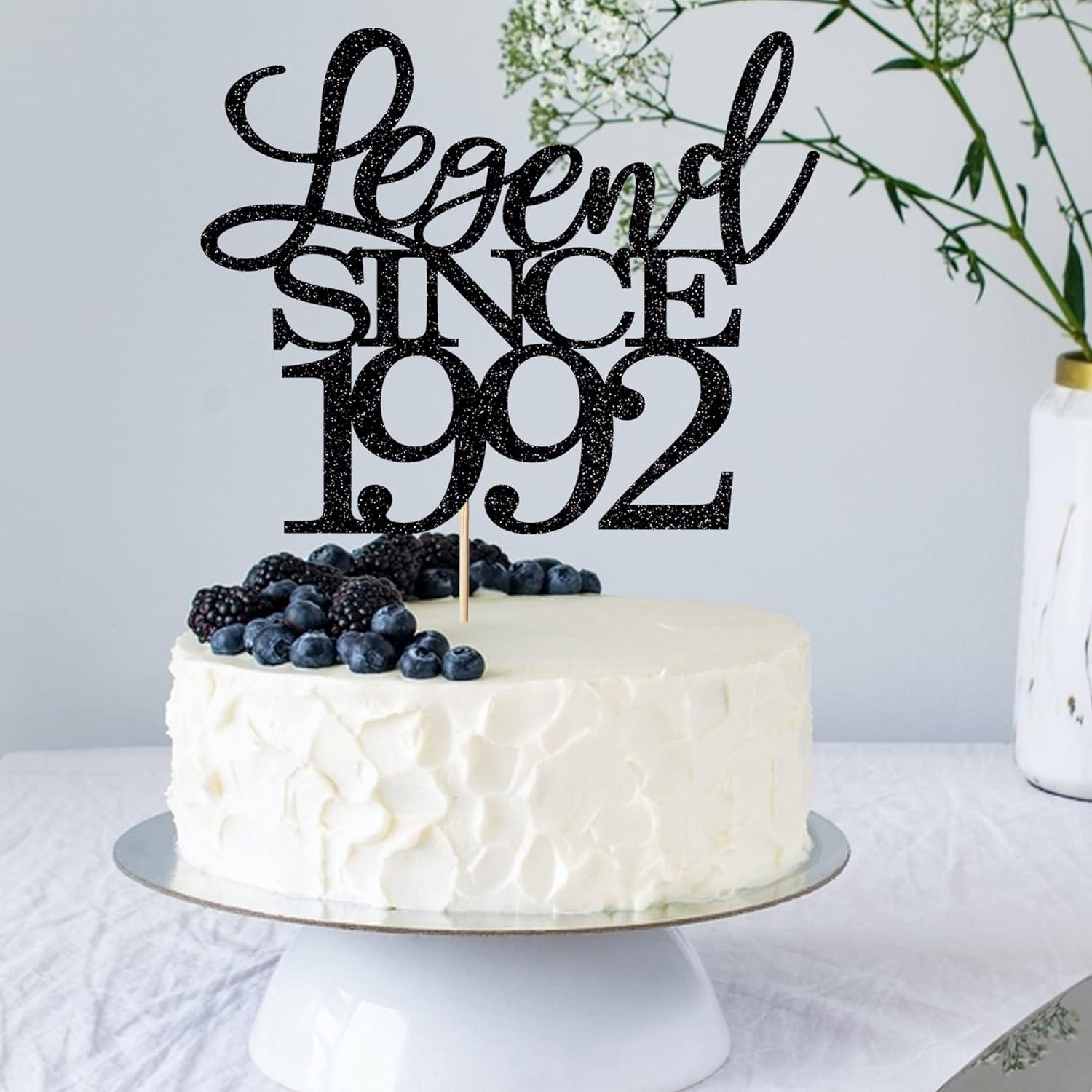 legend since 1992 cake topper 32nd birthday happy birthday cake topper ...