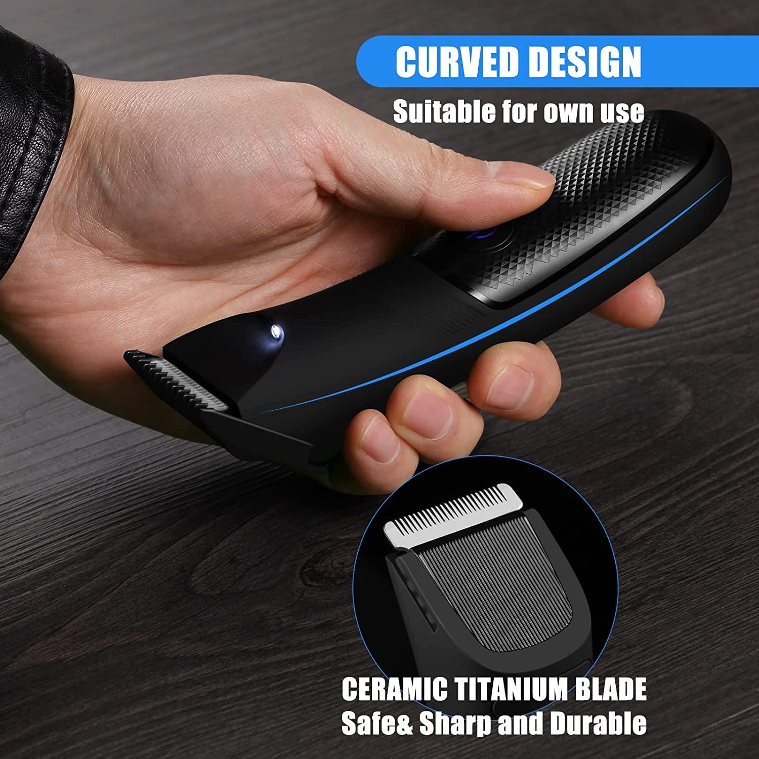 Electric Groin Hair Trimmer for Men & Women - Waterproof Body Groomer ...