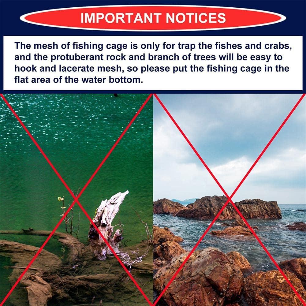 Portable Hand Casting Bait Trap for Fishes, Shrimp, Minnow - Foldable ...