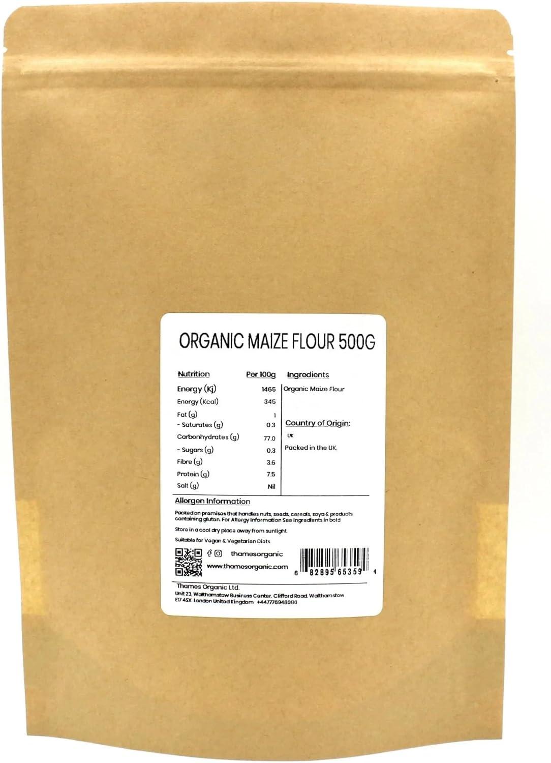 Thames Organic Maize Flour 500g - Pure & Natural, Vegan Non-GMO ...