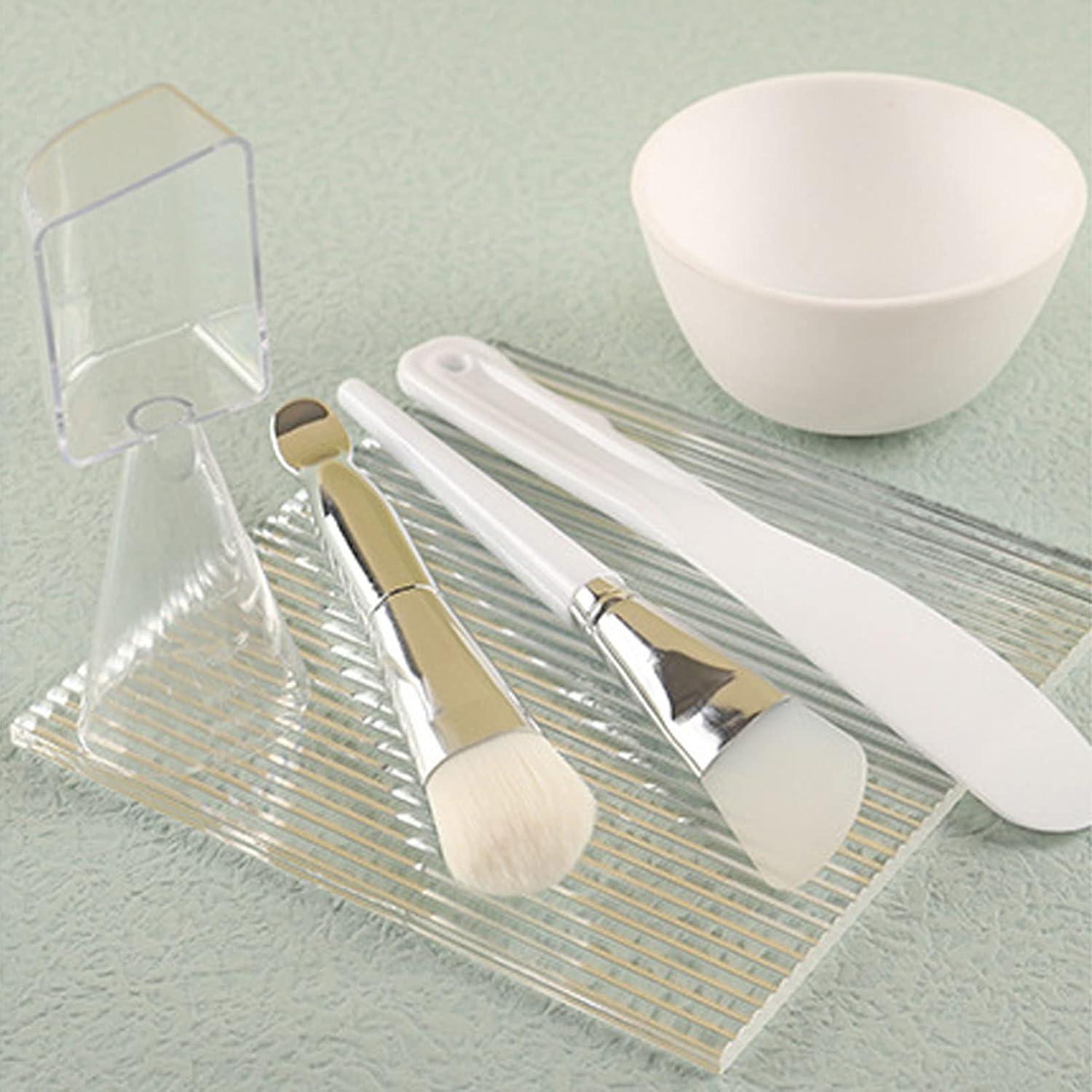 DIY Facial Mask Tool Kit - 5 in 1 Mixing Bowl Set with Silicone Brush ...