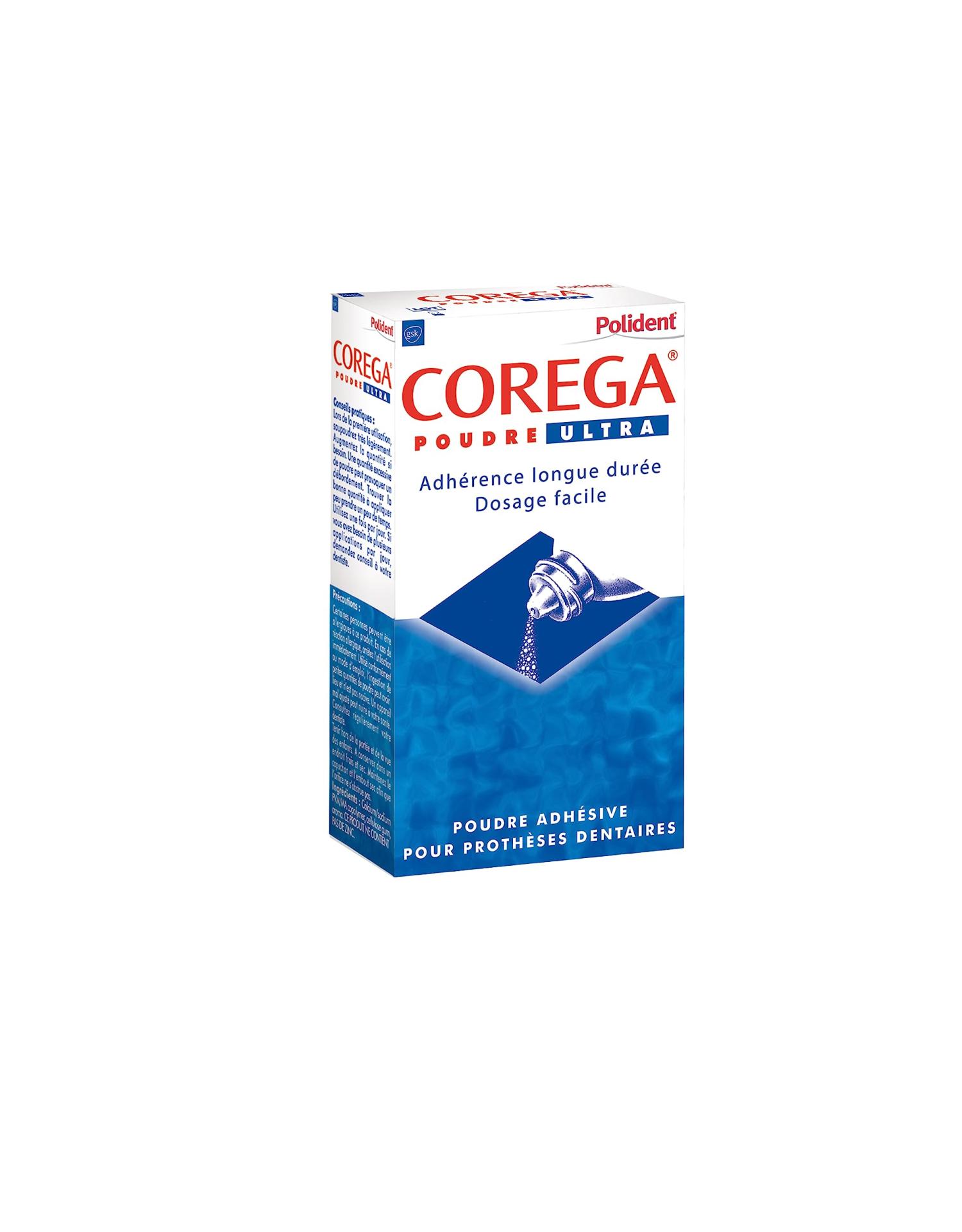 Polident Corega Ultra Adhesive Powder for Partial or Complete Dentures ...