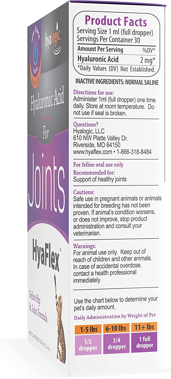 Buy Hyalogic HyaFlex for Cats - 1 oz Oral Hyaluronic Acid (HA ...
