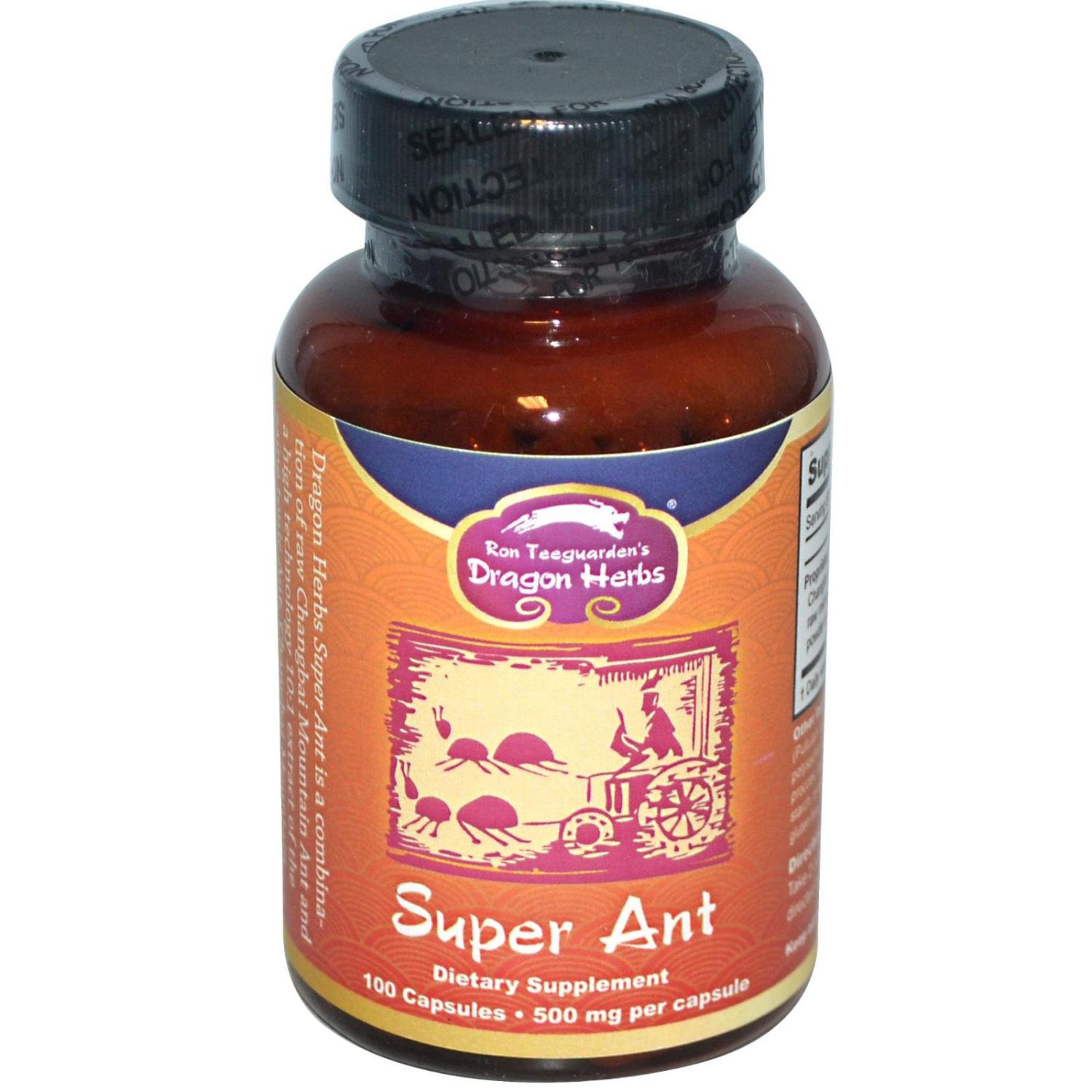Dragon Herbs Super Ant 500 mg - 100 Capsules | Boost Energy & Vitality ...
