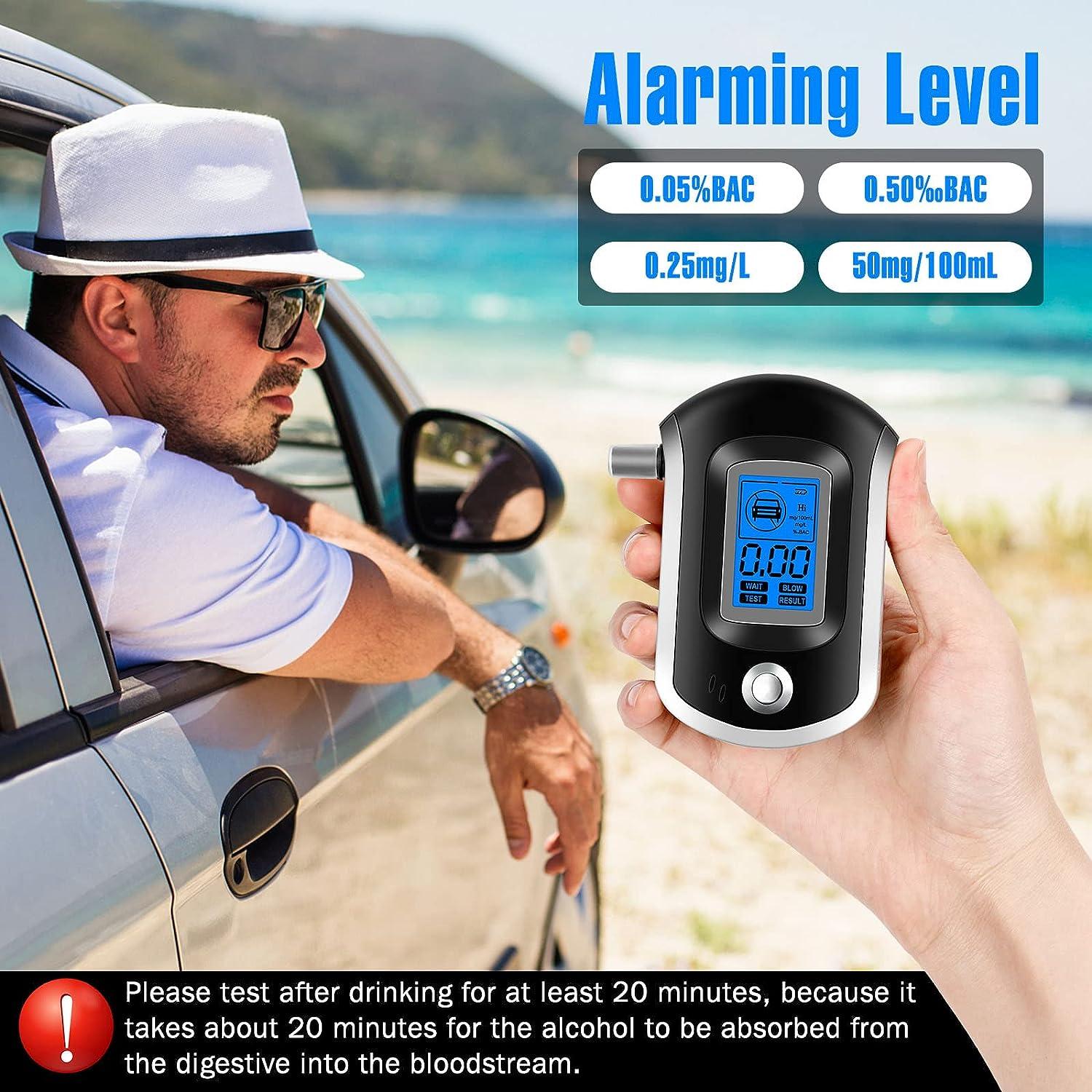 Professional Alcohol Breathalyzer with 20 Mouthpieces - Portable ...