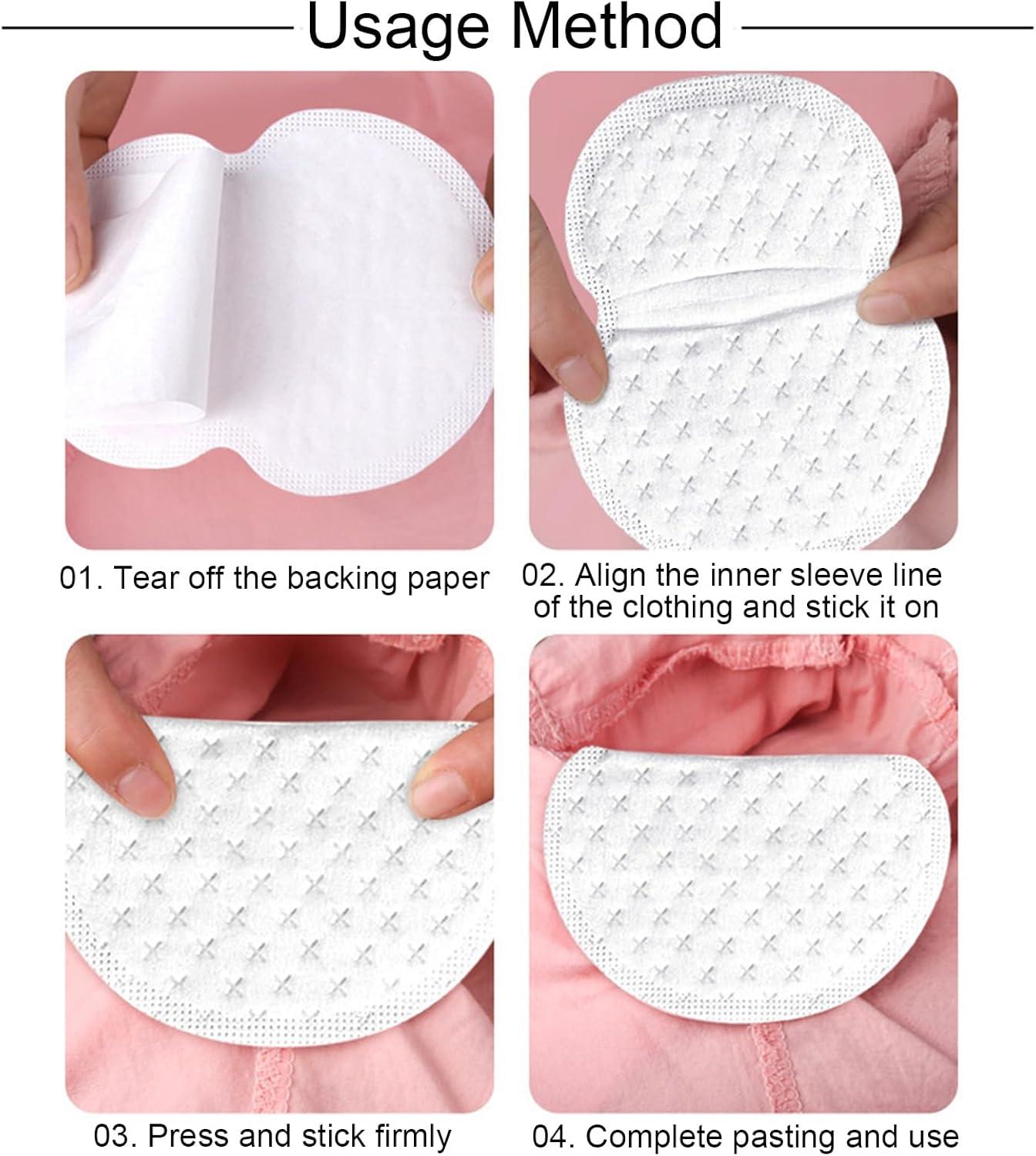 Jinpojun 20 Self-Adhesive Armpit Pads - Invisible Sweat Pads for Men ...
