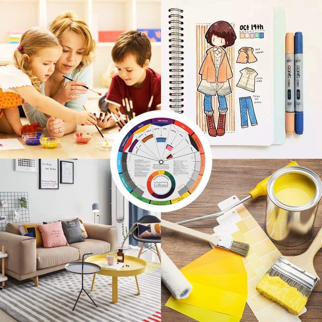 Pocket Color Wheel & Mixing Guide for Art Class & Makeup Blending ...