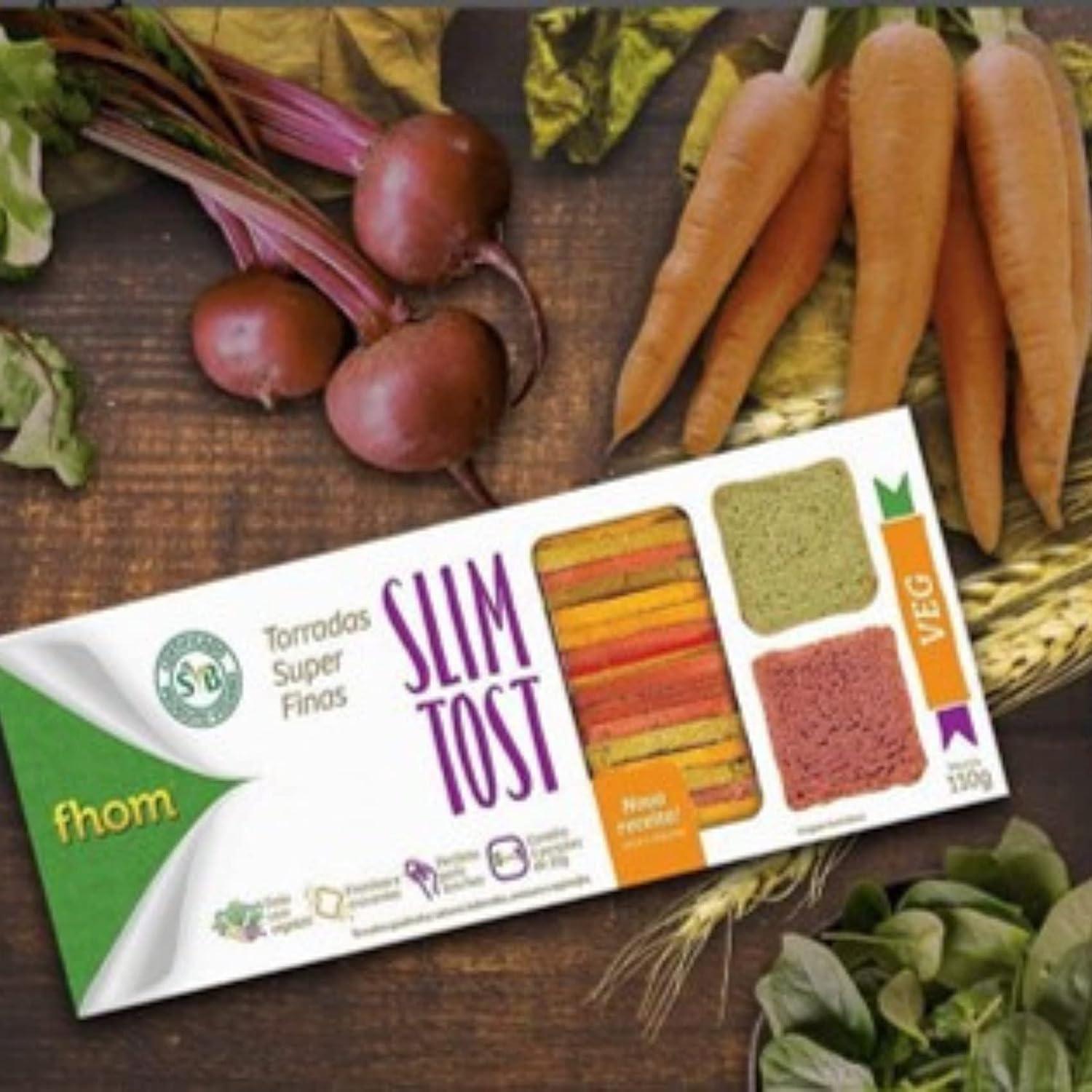 FHOM Slim Veggie Mini Toasts Crackers - No Artificial Colors, Vegan ...