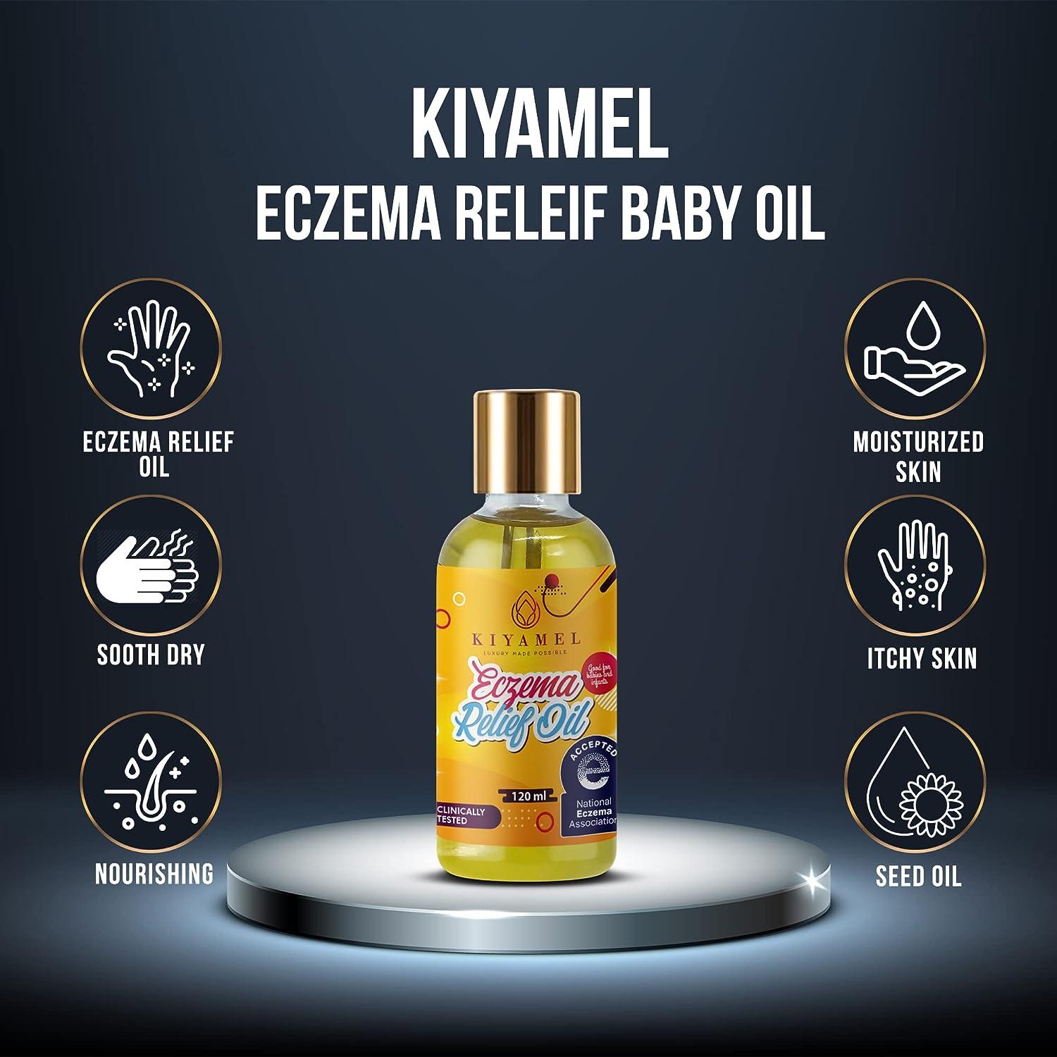 KIYAMEL Moisturizing Eczema Relief Baby Oil with Hemp Seed, Vitamin E ...