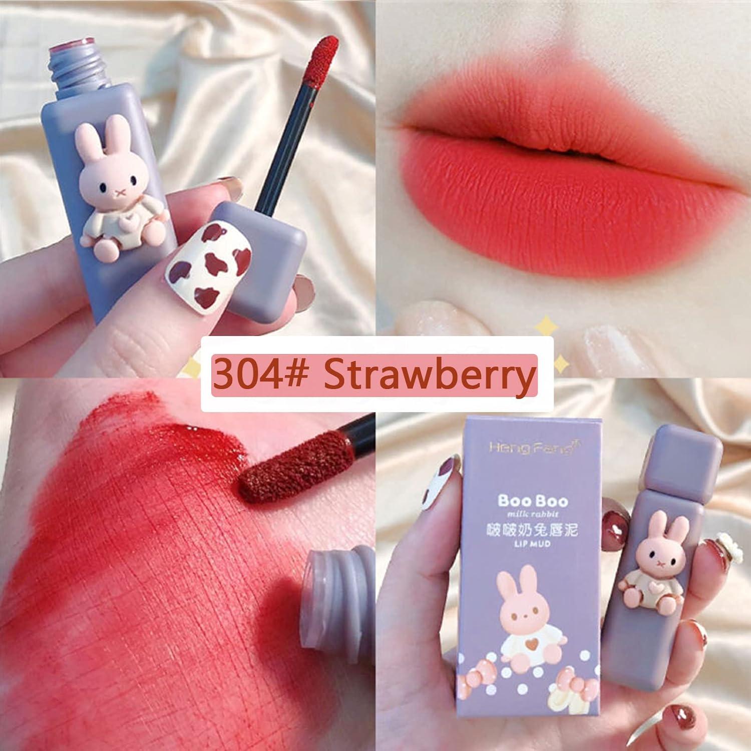 Domality 4pcs Bunny Rabbit Lip Gloss Set | 4 Colors Matte Velvet Mousse ...