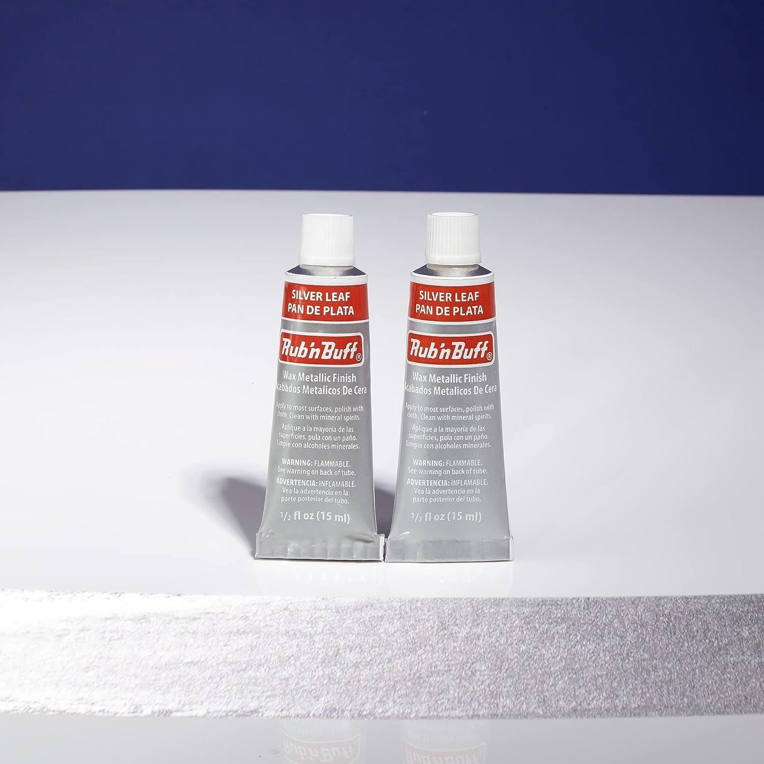 AMACO Rub n Buff Silver Leaf 15ml Tubes - Gilding Wax Set for Furniture ...