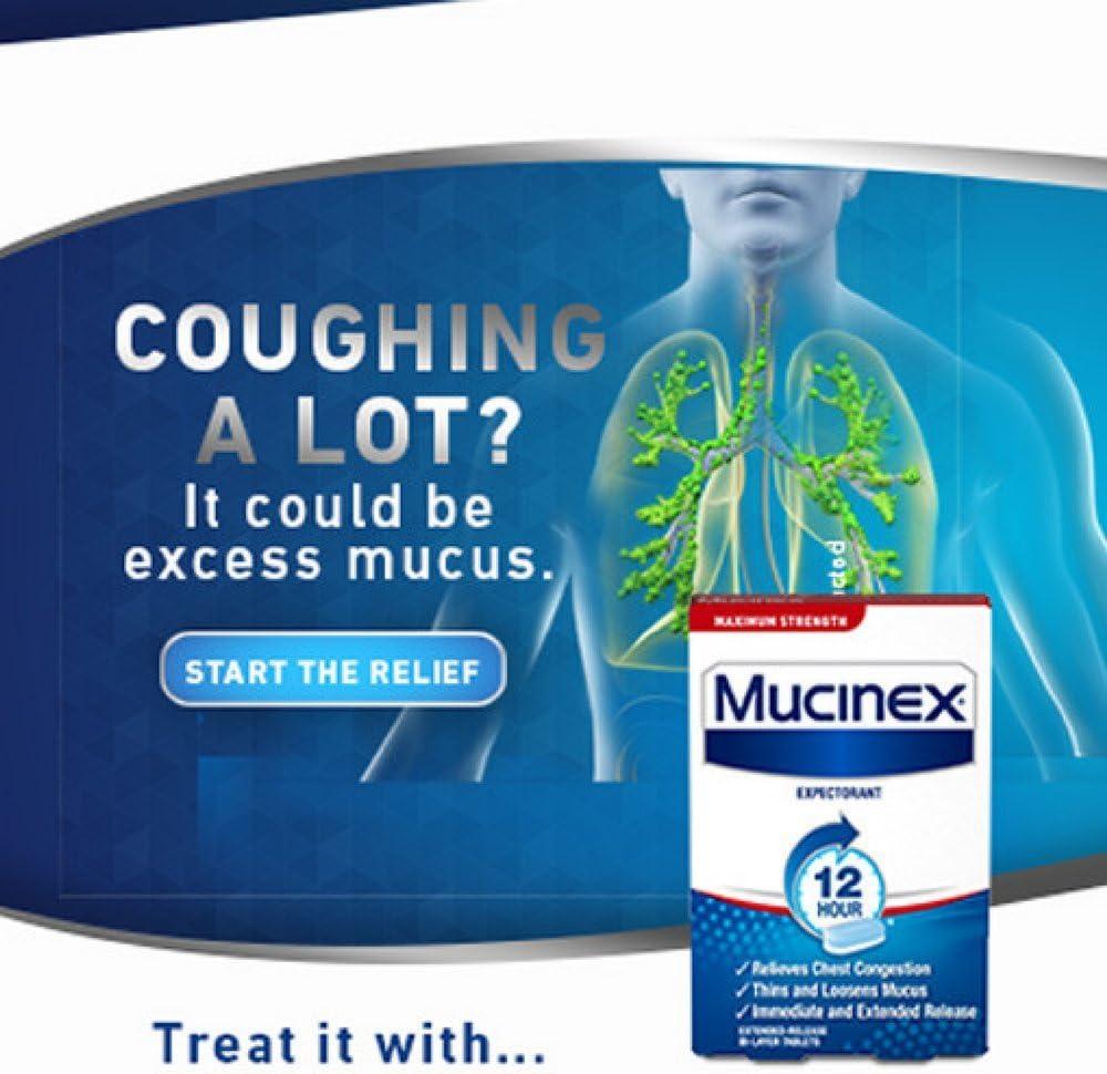 Mucinex Maximum Strength 12-Hour Chest Congestion Expectorant Tablets 14 ct