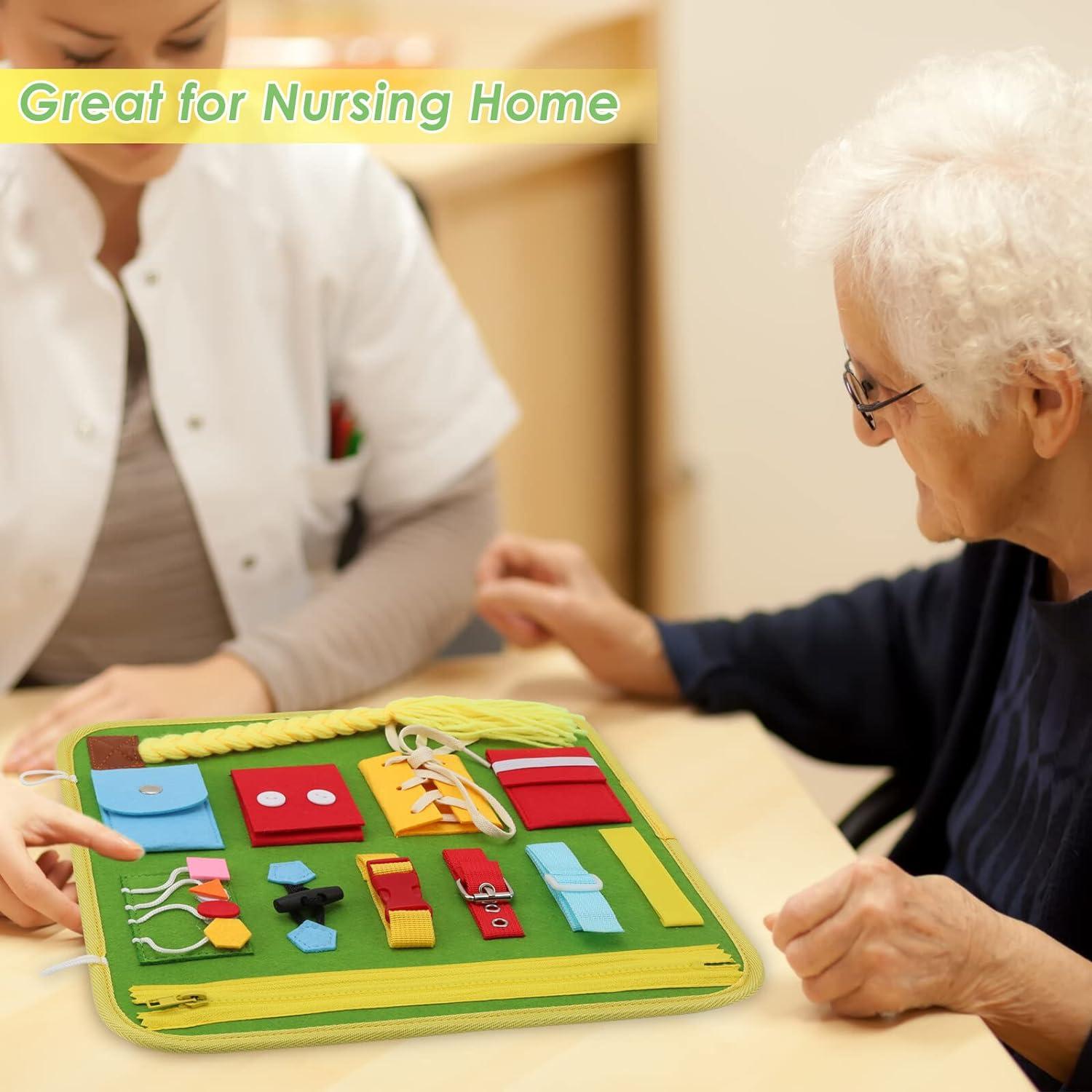 Yuehuamech Fidget Book Fidget Blanket Dementia Sensory Pad Sensory ...