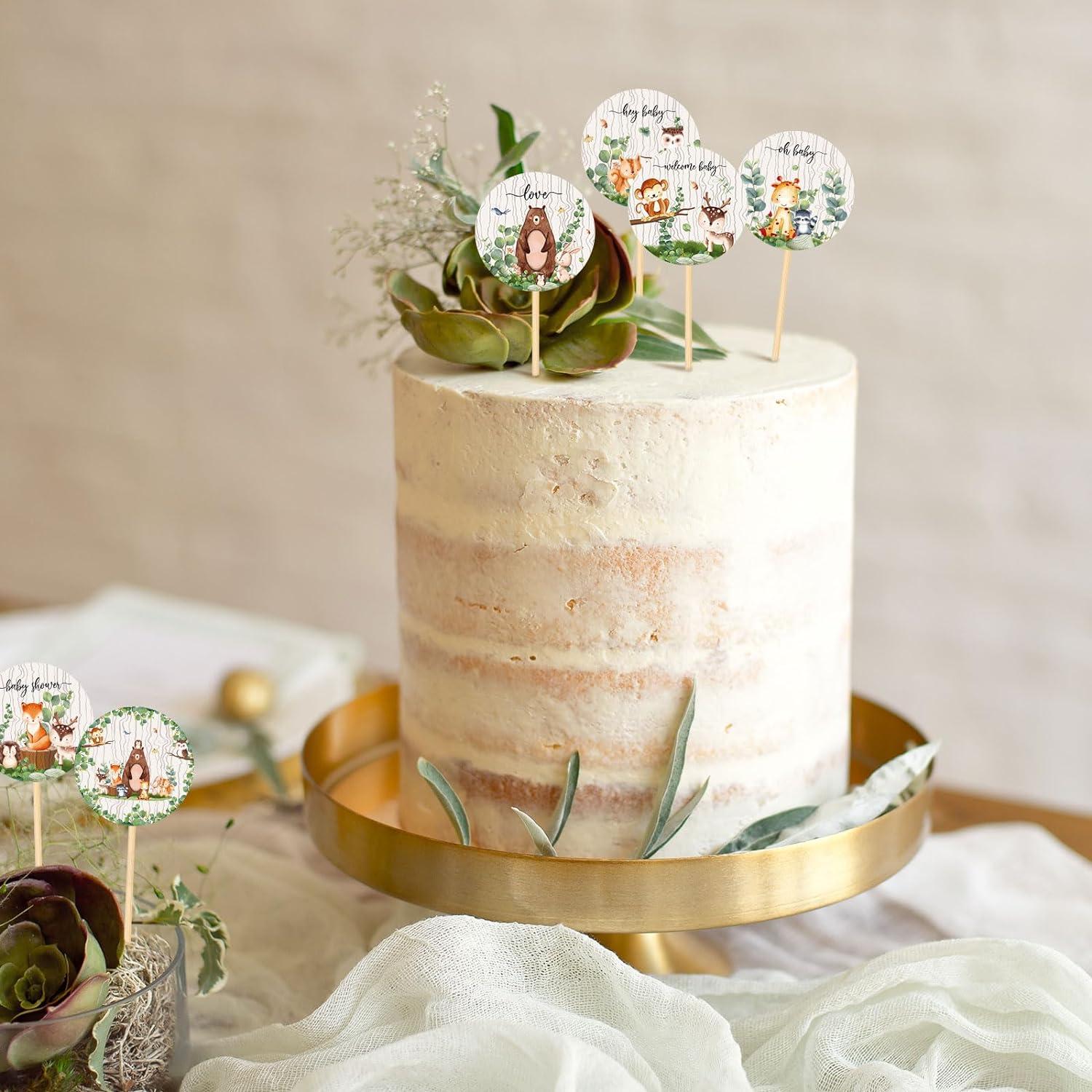 Yexiya 48 Pcs Baby Shower Cupcake Toppers Welcome Baby Cupcake Toppers ...