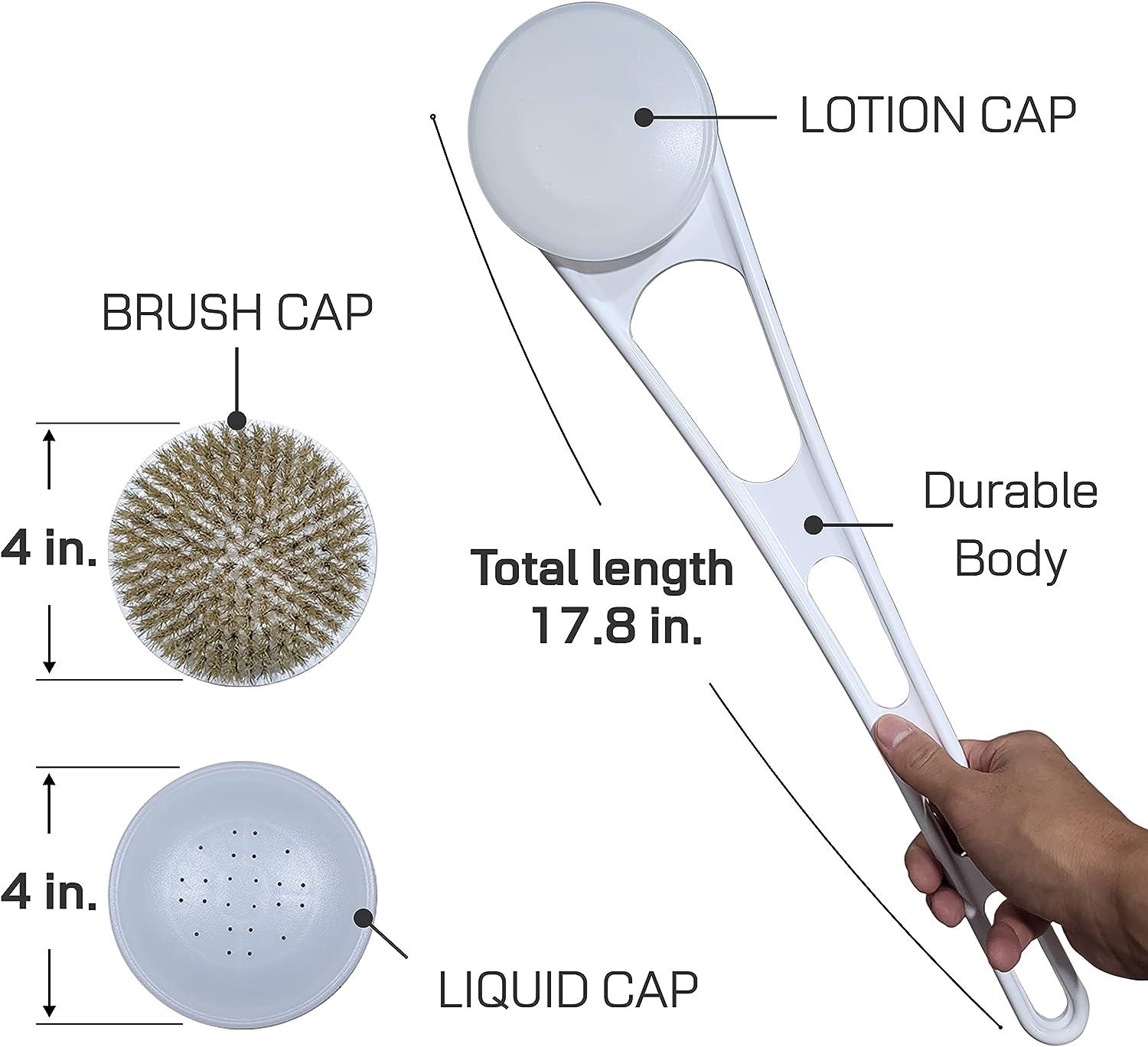 SELYBACK 17.8 Body Brush & Lotion Applicator for Back - 3 Types of Caps ...