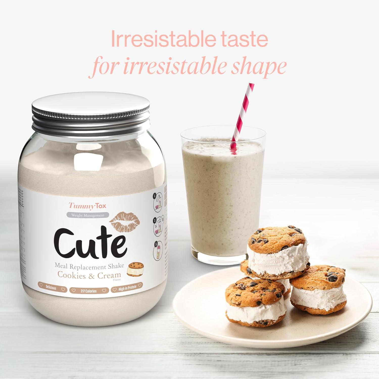 Cute Nutrition Cookies & Cream Meal Replacement Shake - High Protein ...