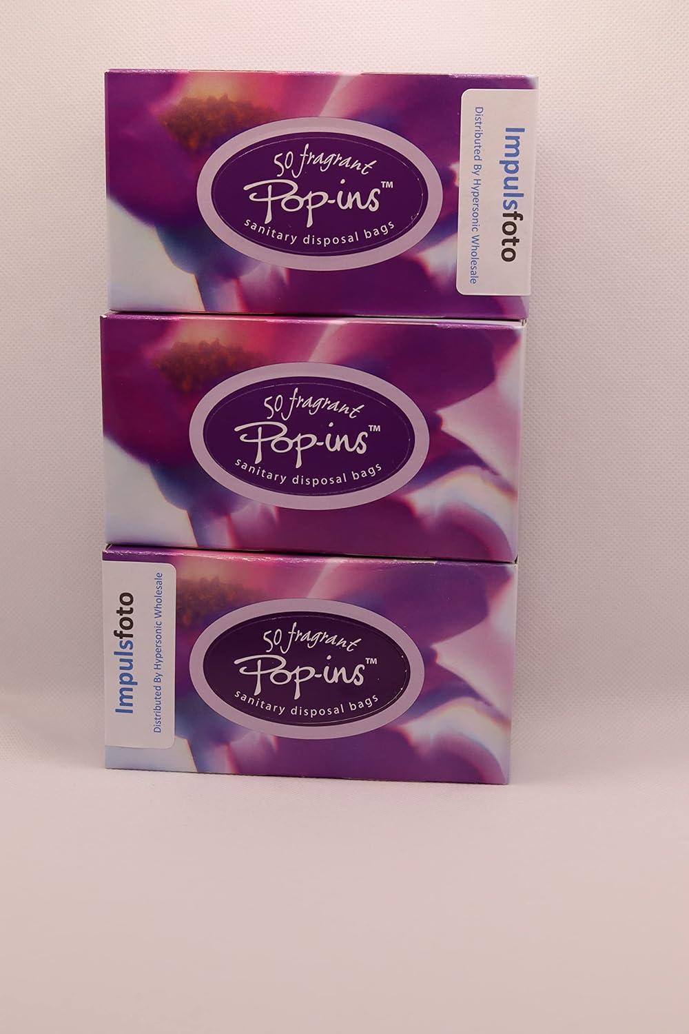 Pop-ins Sanpro Disposal Bags 50's X 3 Lilac - Convenient and Hygienic ...