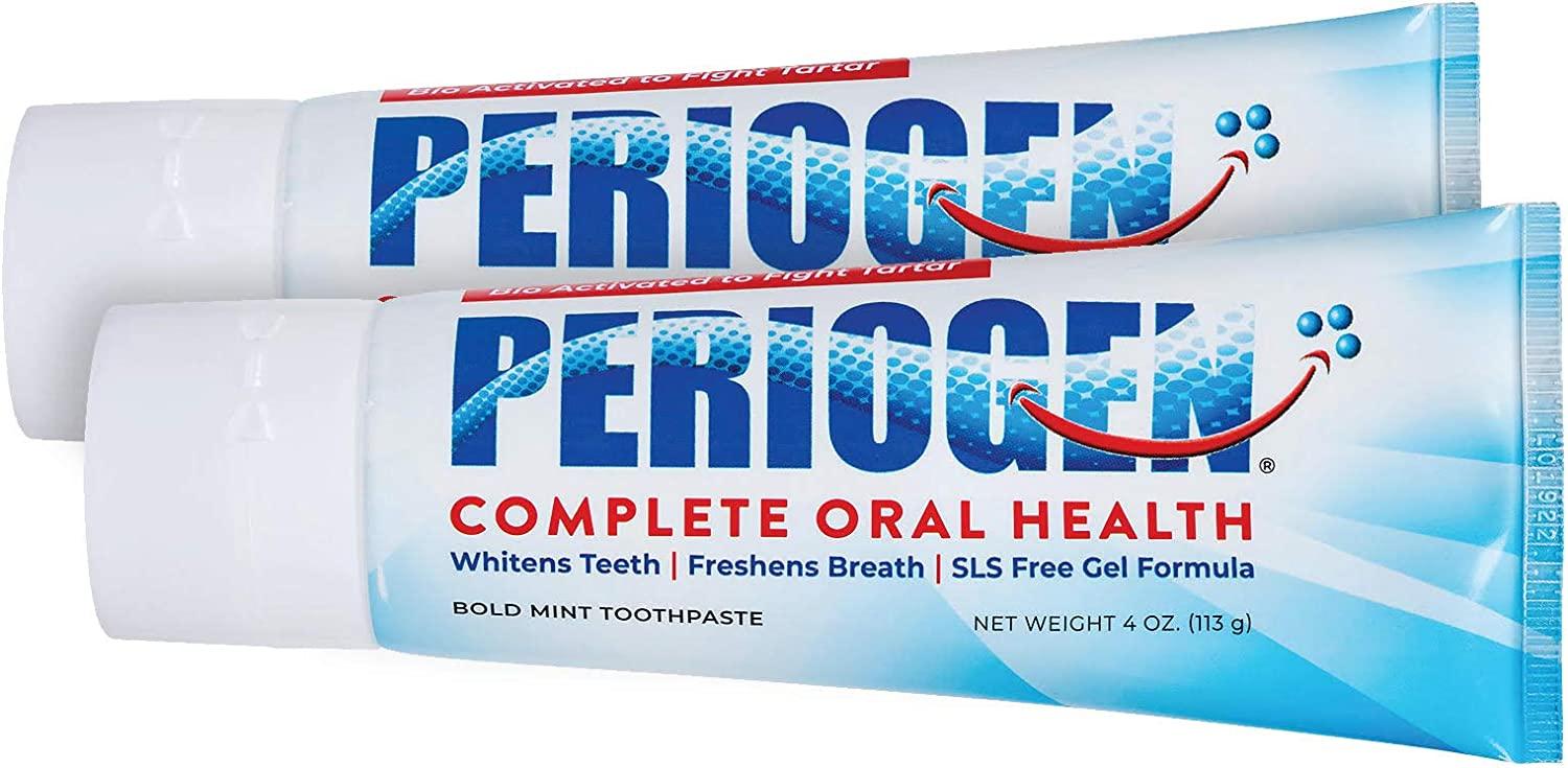 Periogen Toothpaste 2-Pack - Advanced Plaque & Tartar Control Formula ...