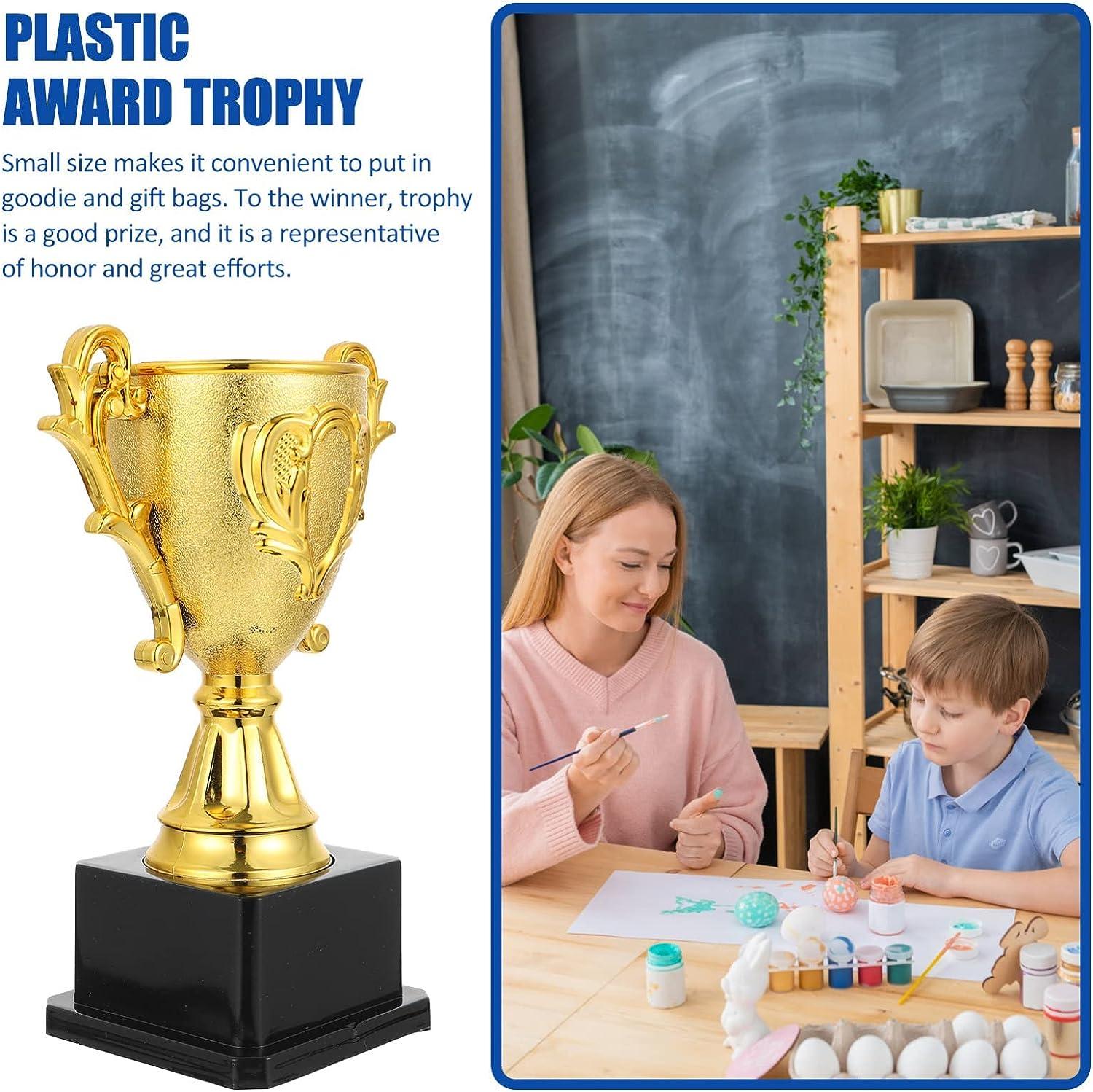 Gold Award Trophies for Kids - Plastic Trophy Cup for Sports ...