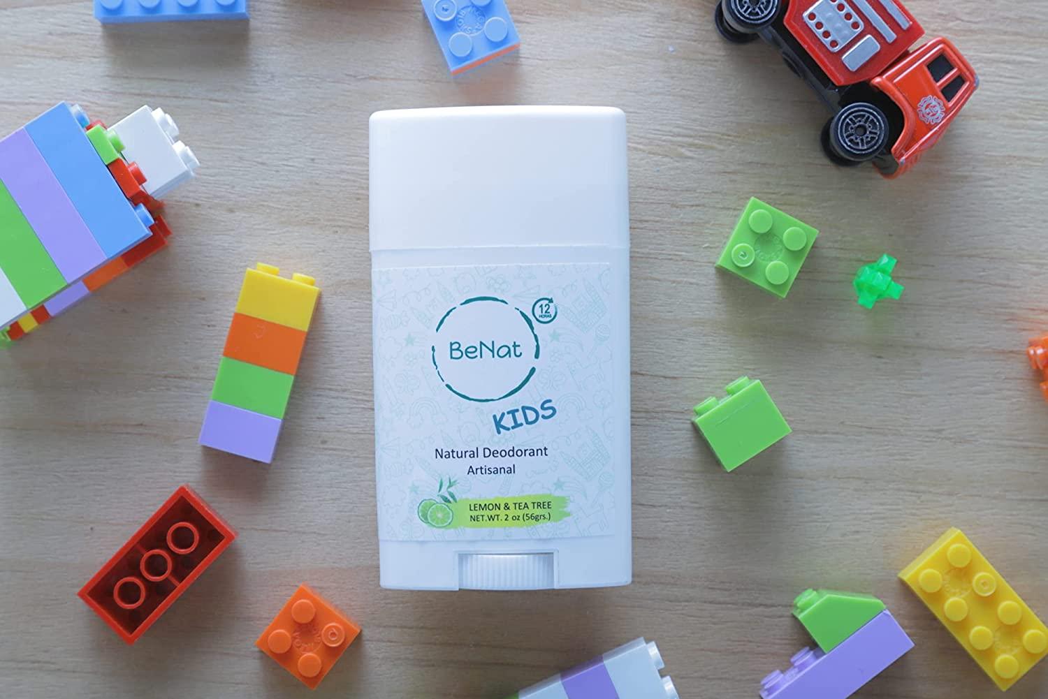BeNat All Natural Deodorant for Kids and Teens - Aluminum-Free ...