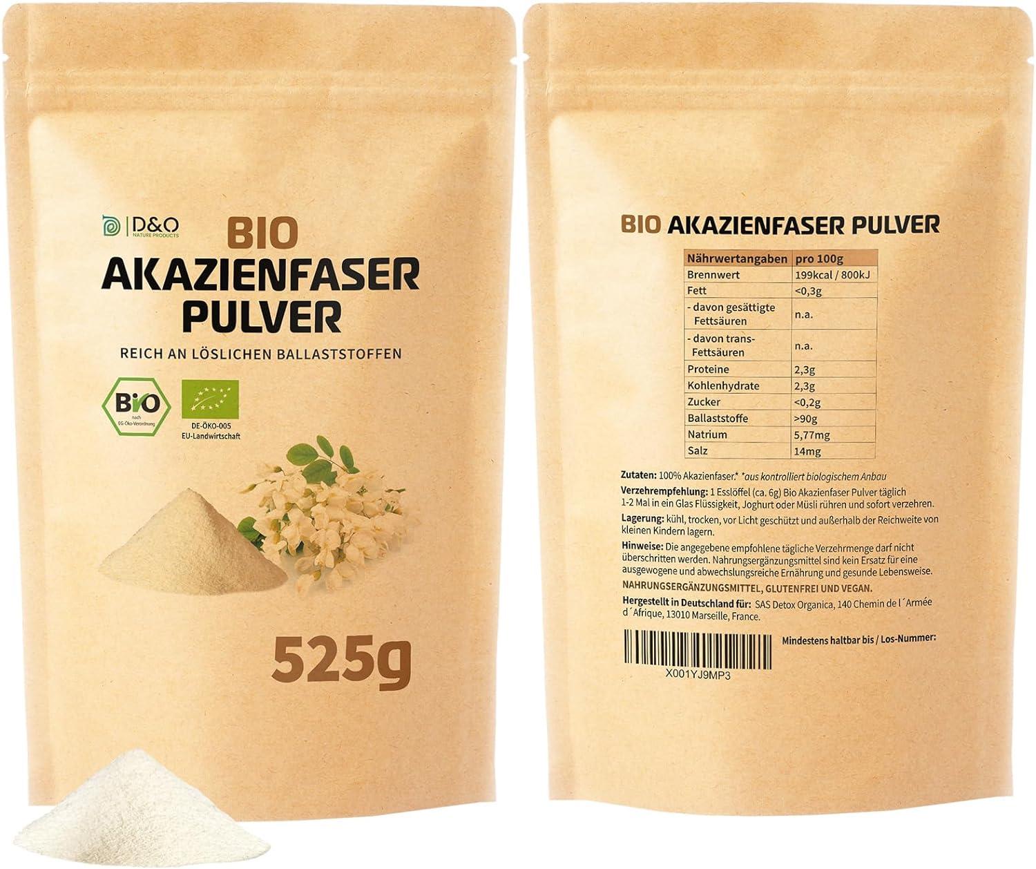 Acacia Fiber Powder 525g - Organic Natural Vegan Soluble Fiber for ...