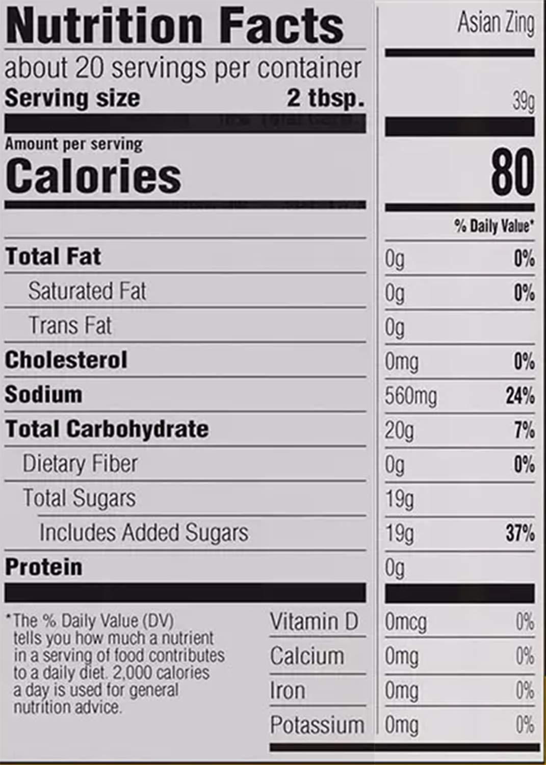 Buffalo Wild Wings Asian Zing Chicken Wing Sauce 20oz - 3 Pack | Spicy ...