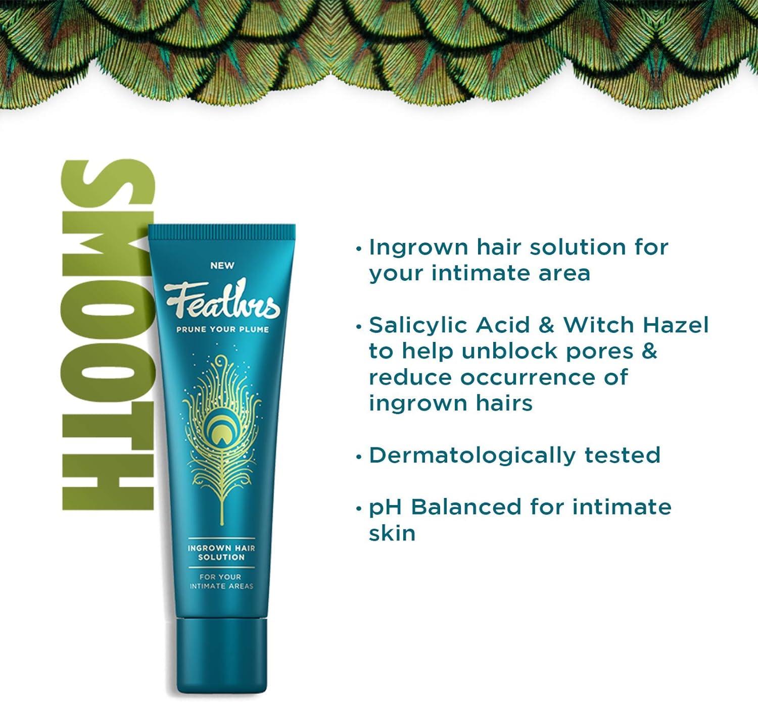 Feathrs Soothing Ingrown Hair Solution for Intimate Areas - Vegan ...