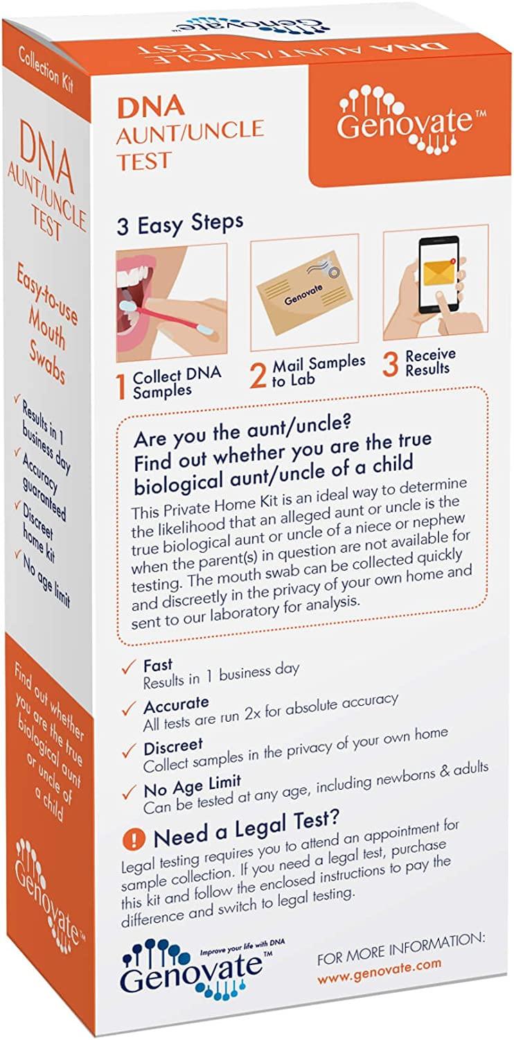 Genovate DNA Aunt/Uncle Test - Fast Results, Free Lab Fees & Shipping ...