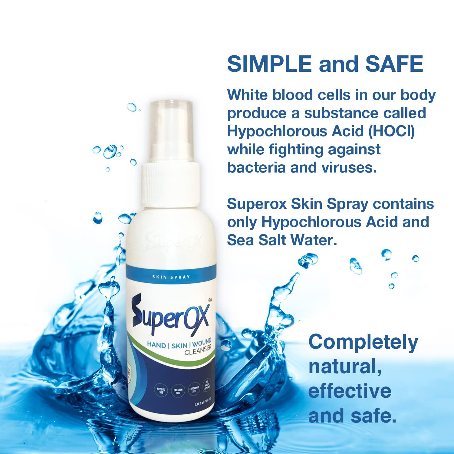 Superox Skin Spray - Natural Tattoo & Piercing Aftercare for Minor Cuts ...