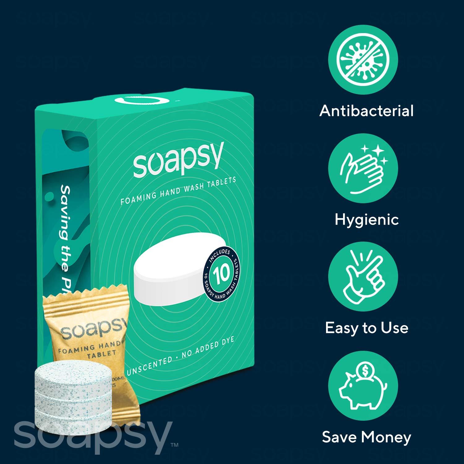 10 Soapsy Foaming Hand Soap Tablets for DIY Hand Soap Dispenser Refills ...