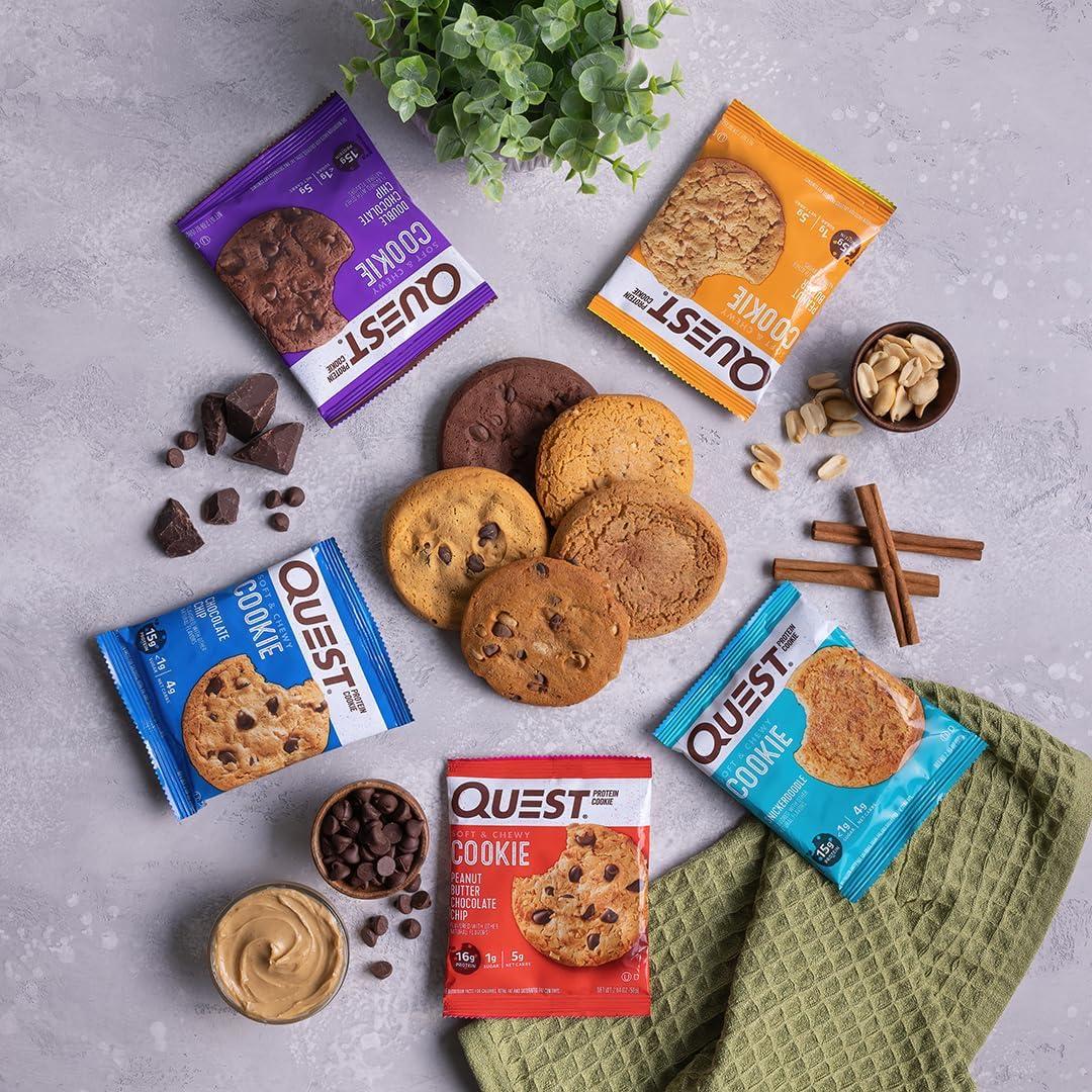 Quest Nutrition Peanut Butter Chocolate Chip Protein Cookies - 12 Pack ...