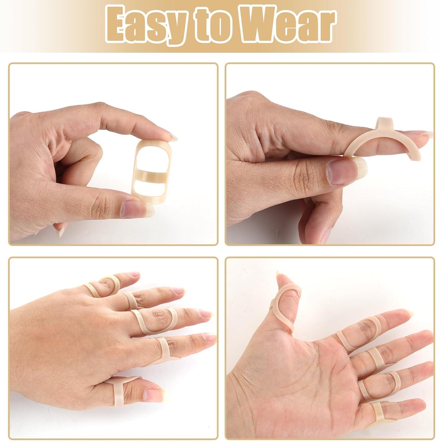 10 Pcs Oval Finger Splints Set - Thumb & Finger Protectors for ...