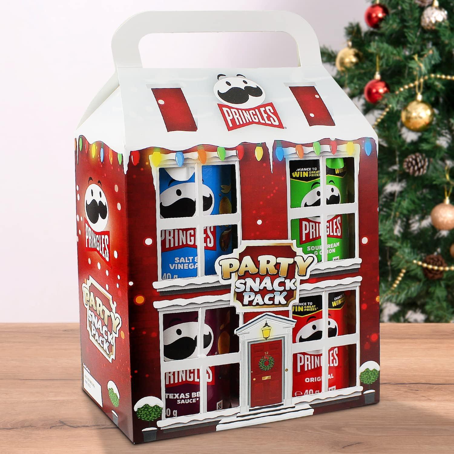 Pringles Christmas Party Snack Pack - 4 x40g Unique Flavour Tubs for ...