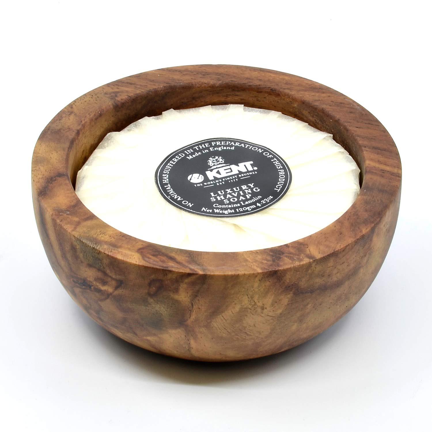 Kent SB6 Men's Shaving Soap Bowl | Dark Oak Wooden Shaving Cream 4.23 ...