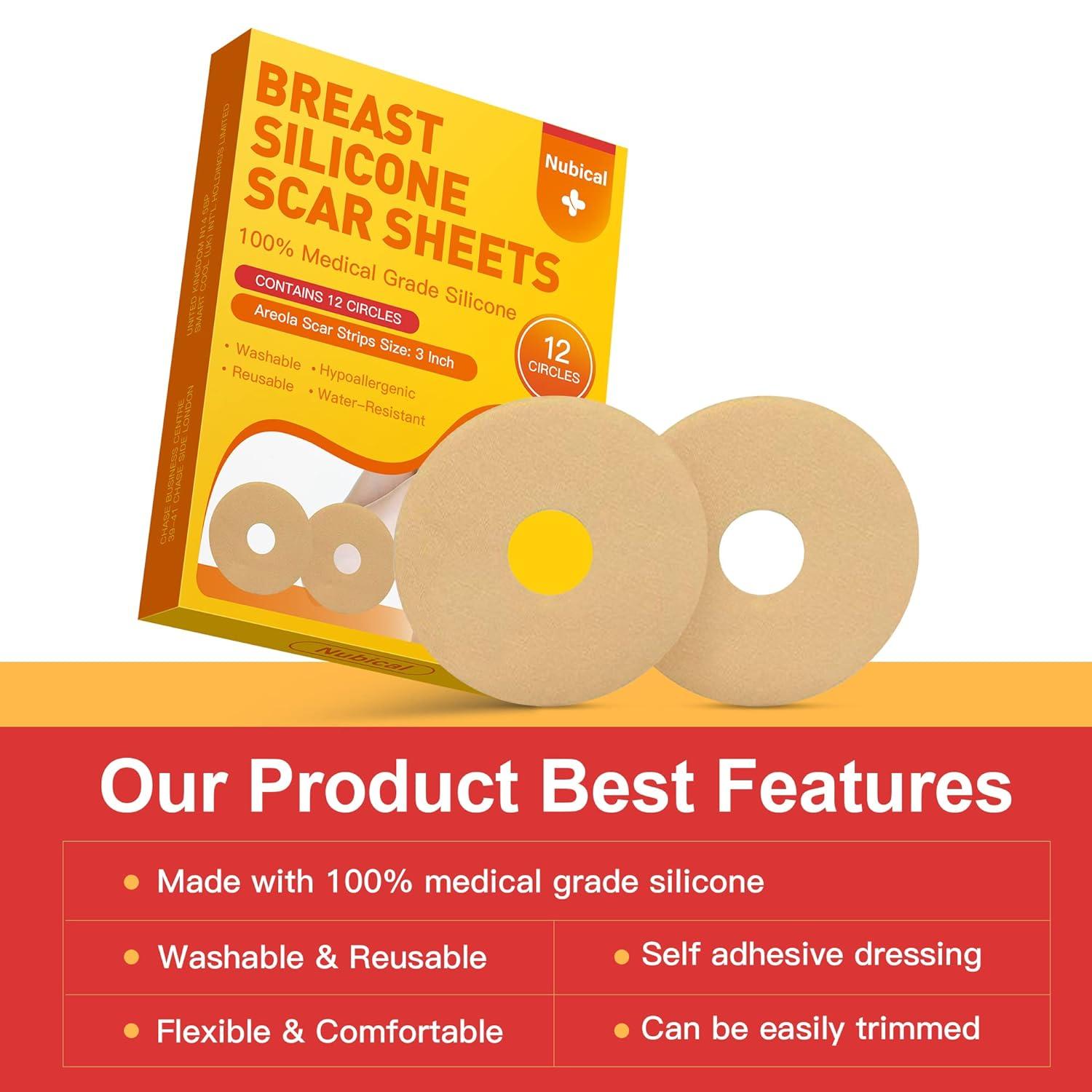 Silicone Scar Sheets for Breast 12 Pack - Medical Post Surgery ...