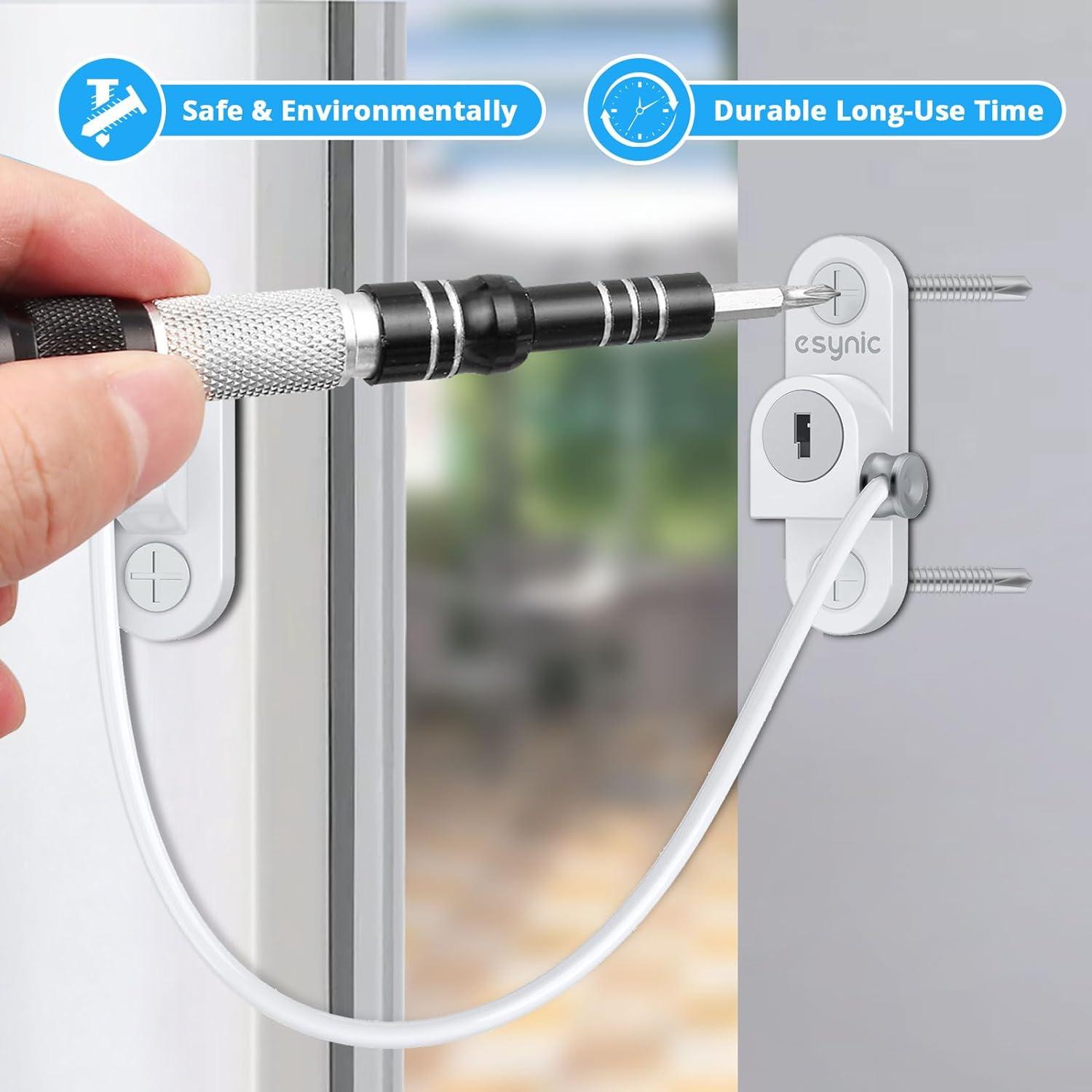 eSynic Window Restrictor 8Pcs Set - Child Safety Locks for Upvc Windows ...