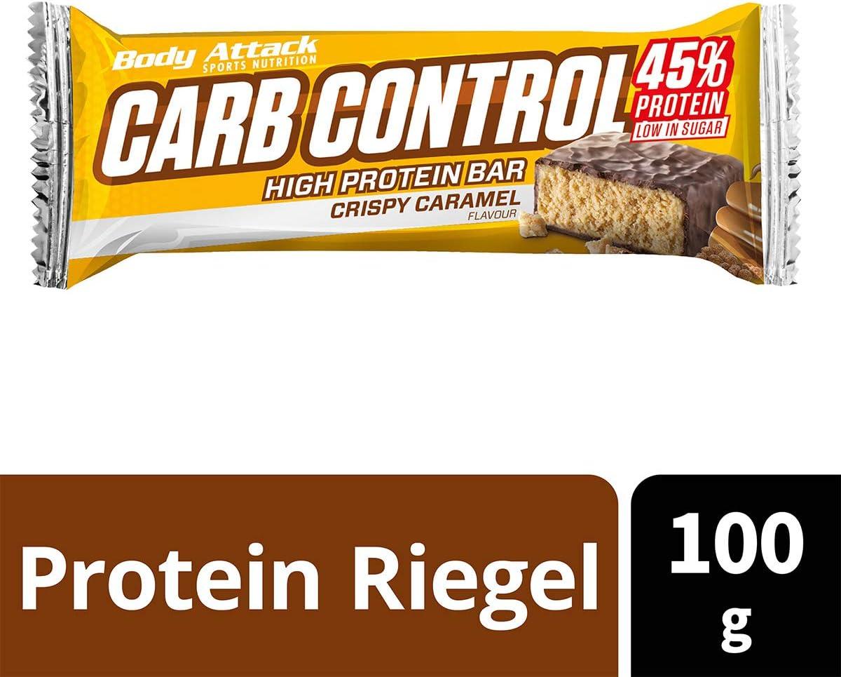 Body Attack Carb Control Protein Bar - Crispy Caramel 15x100g Box ...