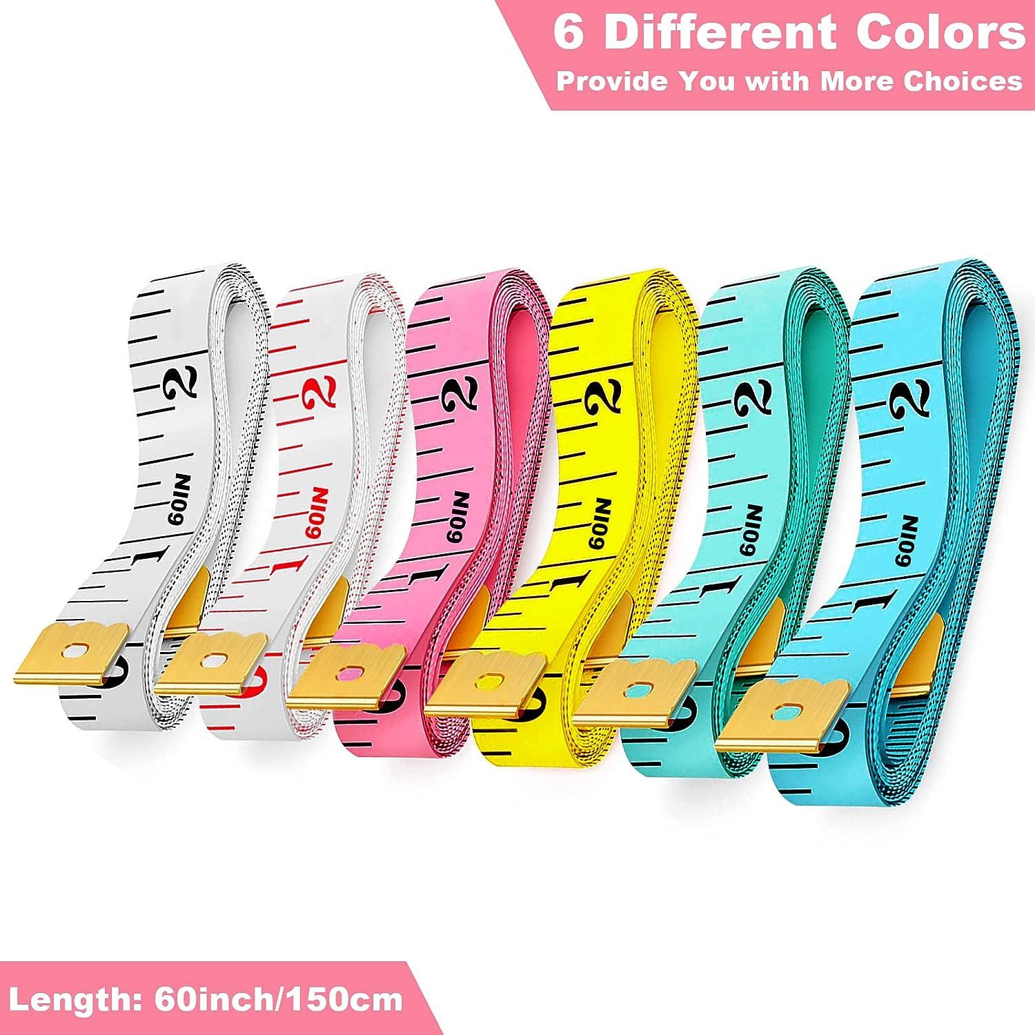 6 Pack Soft Body Tape Measure - Double Scale Small Fabric Sewing Tailor ...
