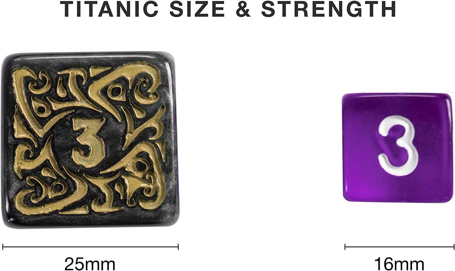 Wiz Dice Titan: Polyhedral Large Dice Set for RPG Games - Includes ...