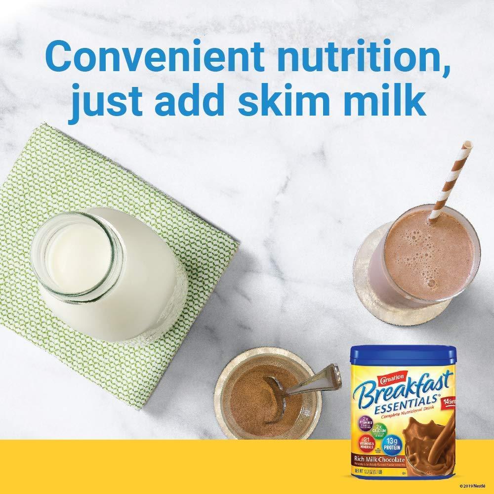 Carnation Breakfast Essentials Chocolate Powder - 17.7 oz Jar (Pack of ...