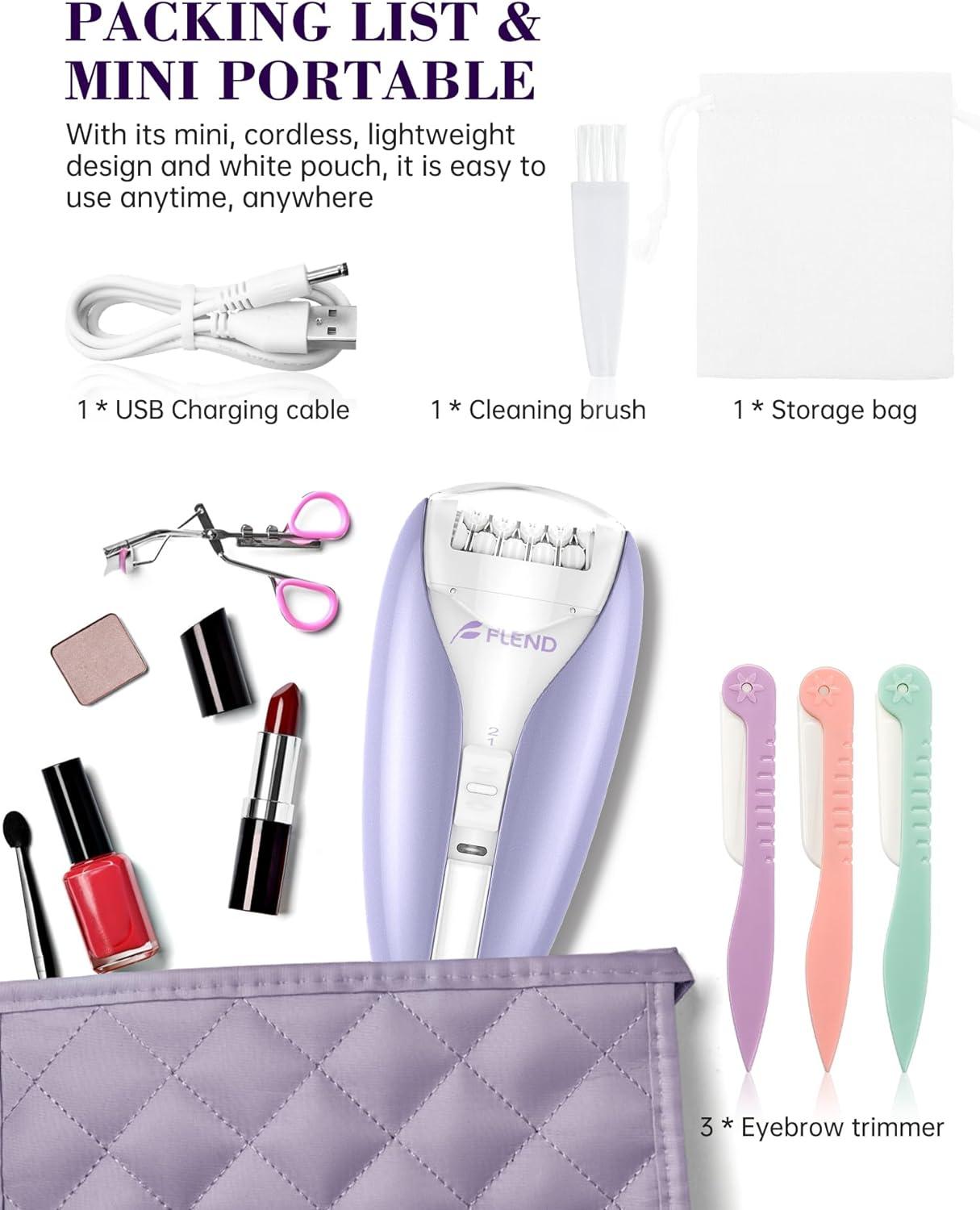 Rechargeable Facial Epilator for Women | Cordless Mini Electric Lady ...