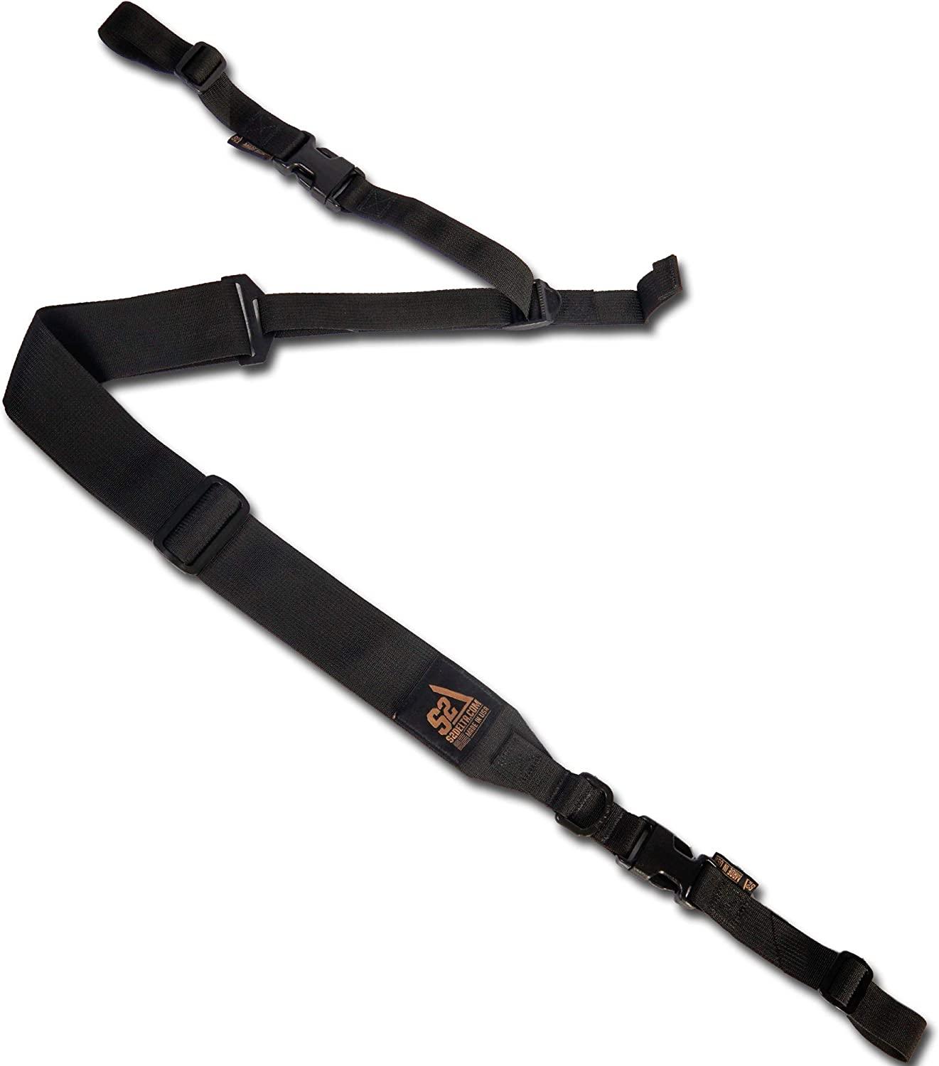 S2Delta USA Made Premium 2 Point Rifle Sling - Fast Adjustment, Modular Attachments, Comfortable ...